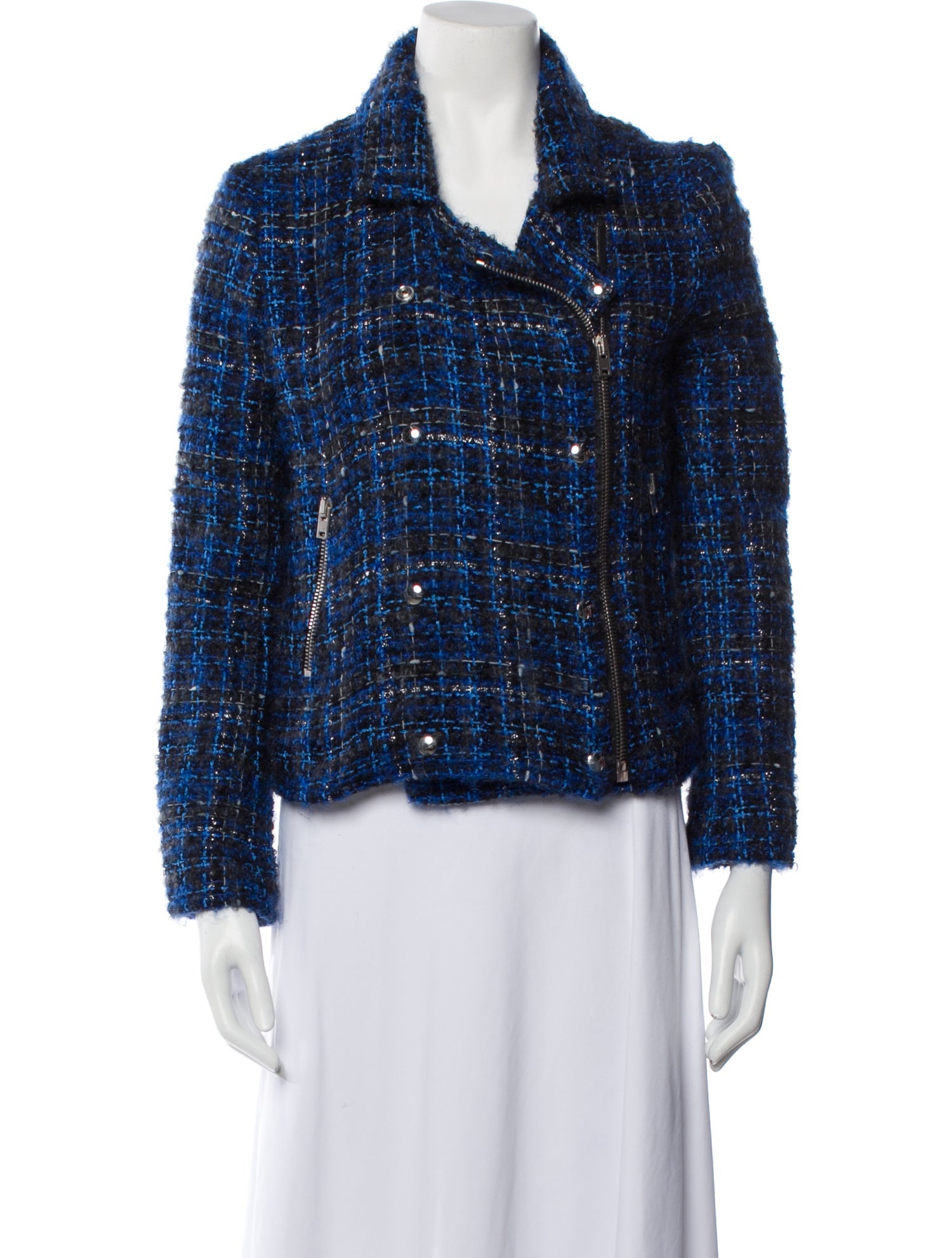Iro Tweed Pattern Jacket - Blue Jackets, Clothing - WIR180445 | The ...