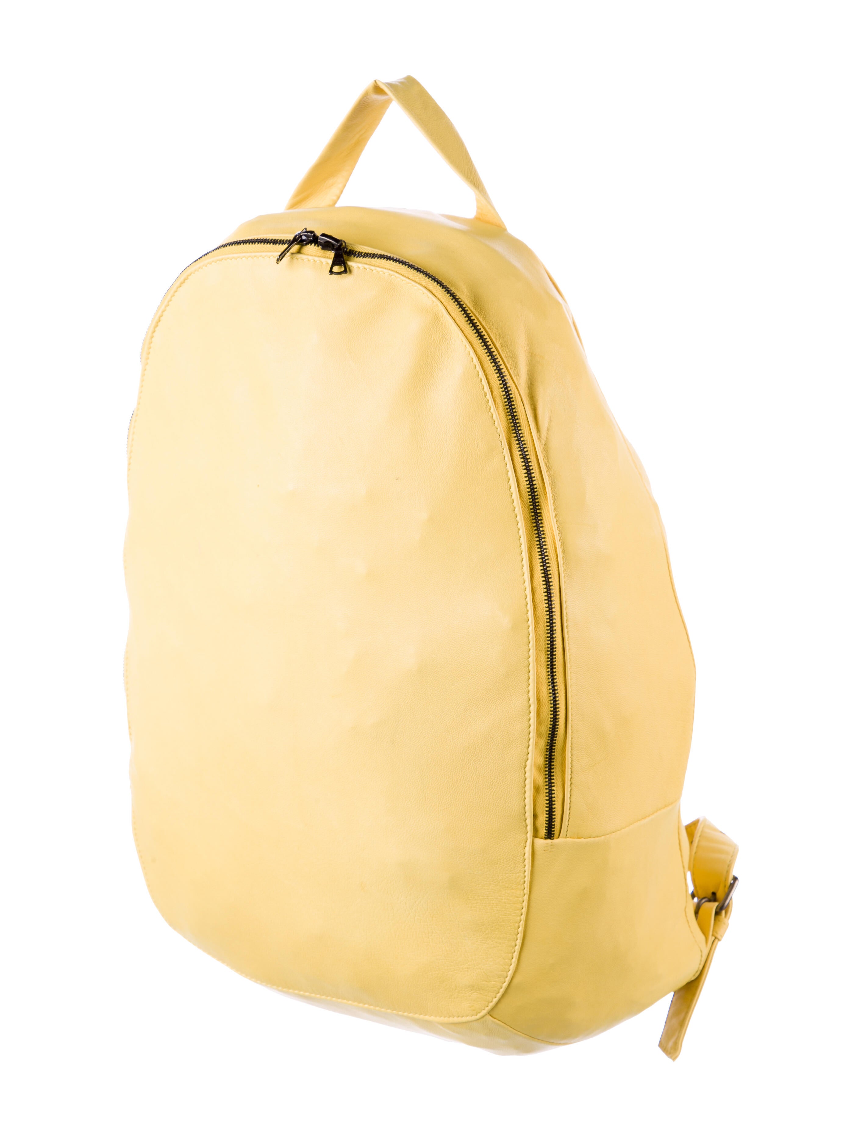 Isaac Reina Leather Backpack Bag - Yellow Backpacks, Handbags ...