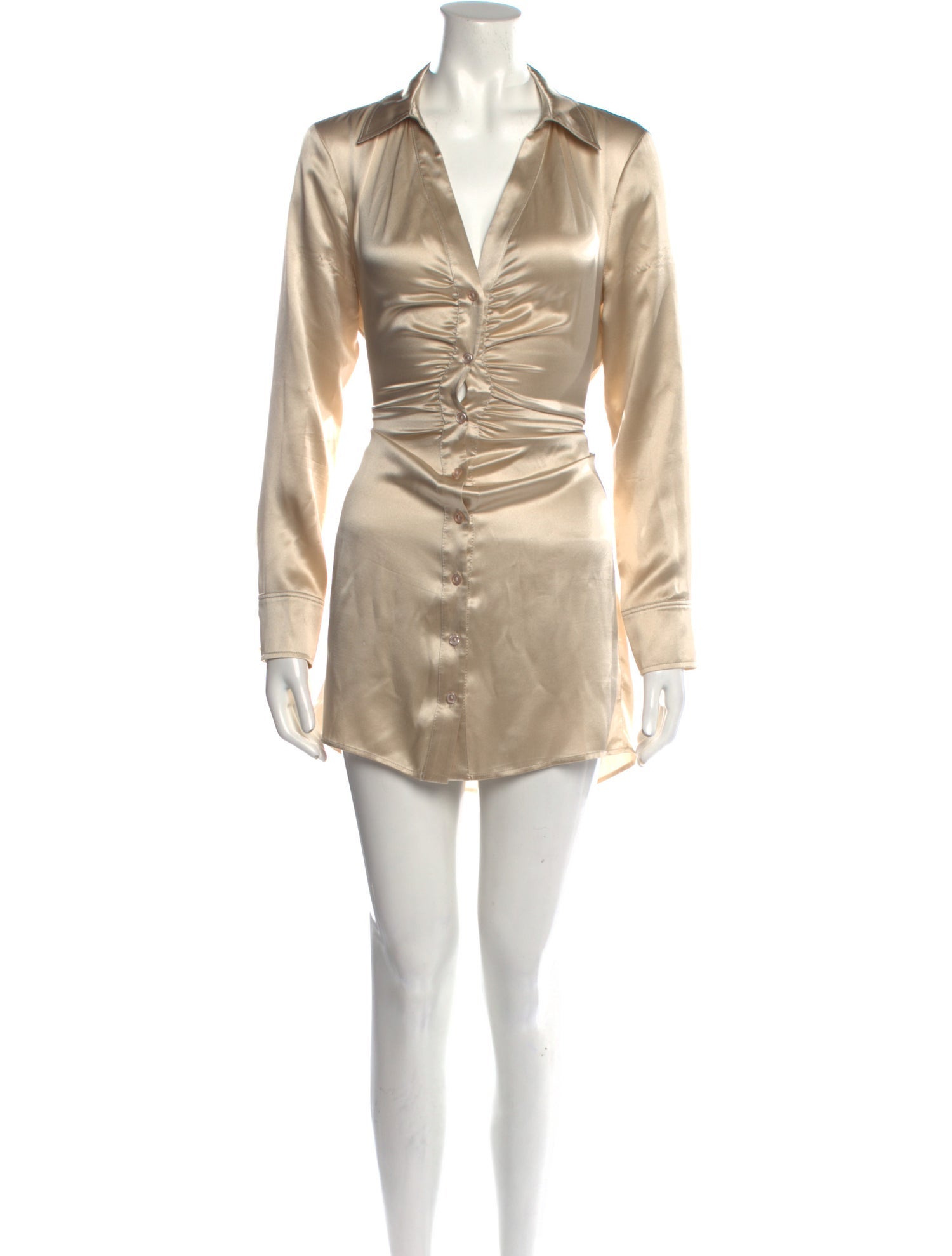 Intermix Silk Mini Dress - Neutrals Dresses, Clothing - WIX40270 | The ...