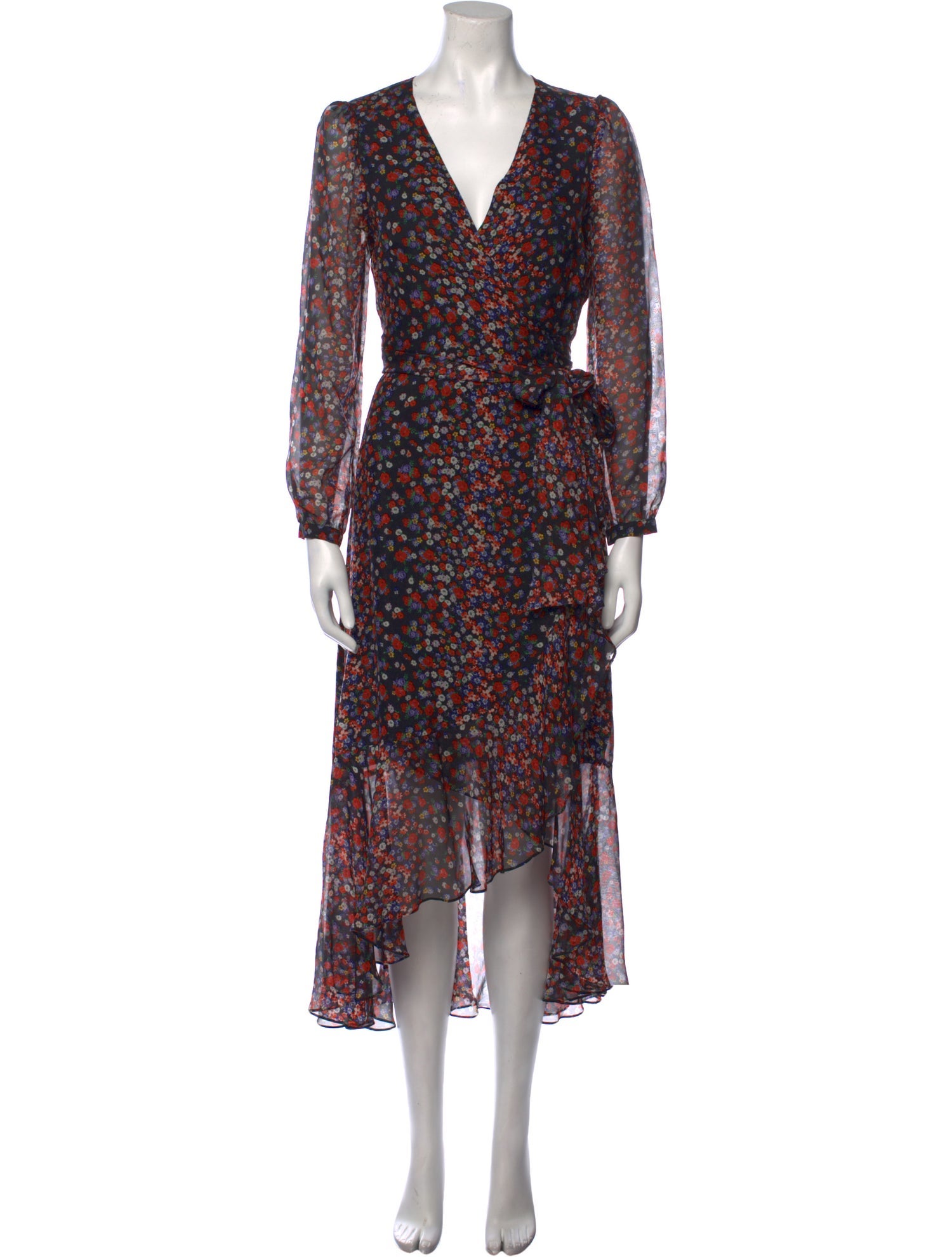 Intermix Silk Midi Length Dress - Black Dresses, Clothing - WIX40336 ...