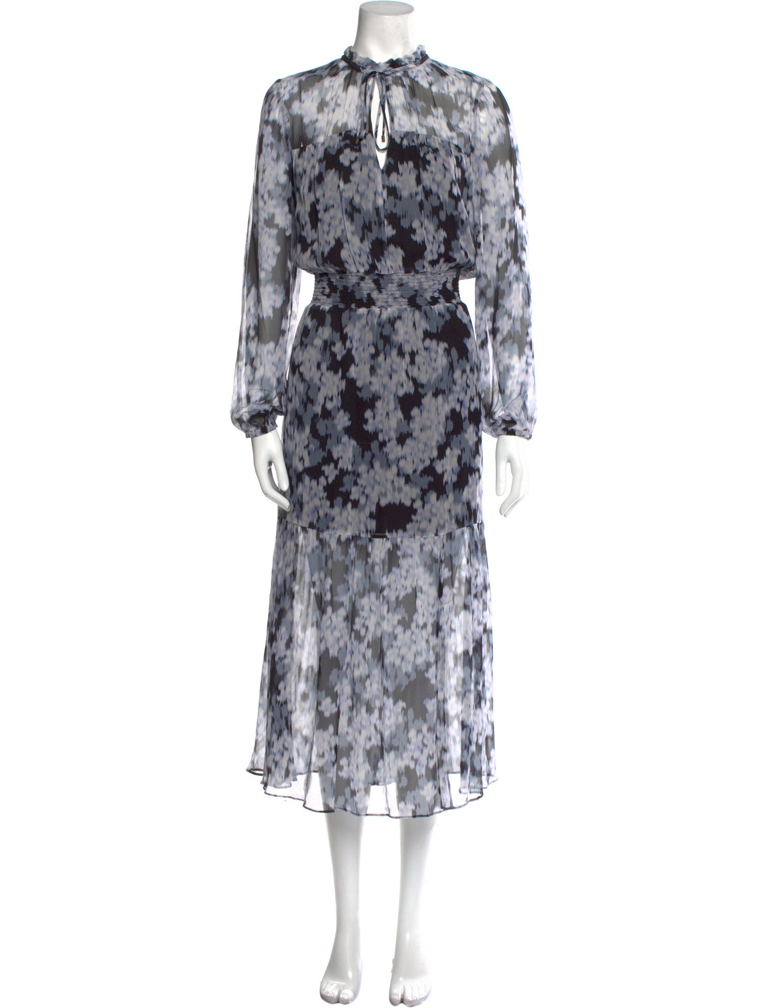 Intermix Silk Midi Length Dress - Blue Dresses, Clothing - WIX40702 ...