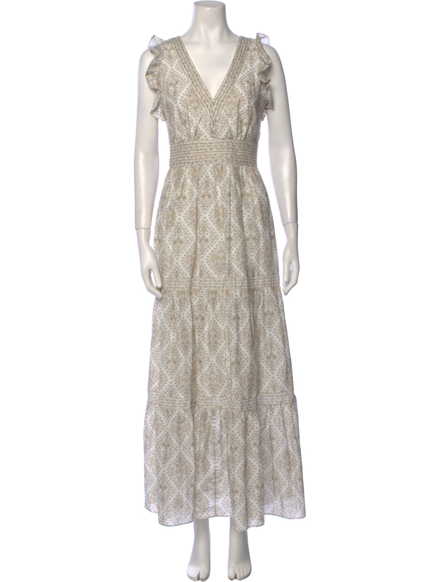 Intermix Printed Long Dress - Neutrals Dresses, Clothing - WIX44738 ...