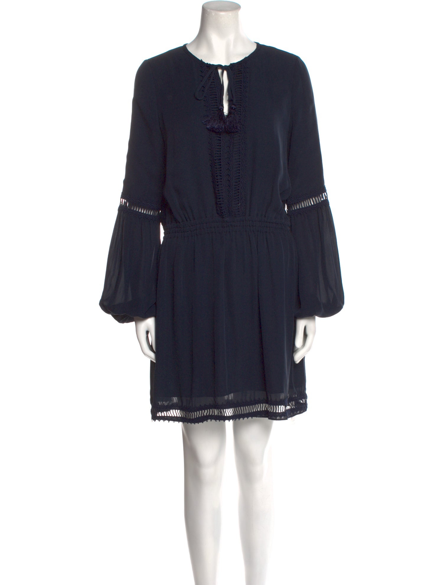 Intermix Silk Mini Dress - Blue Dresses, Clothing - WIX46165 | The RealReal