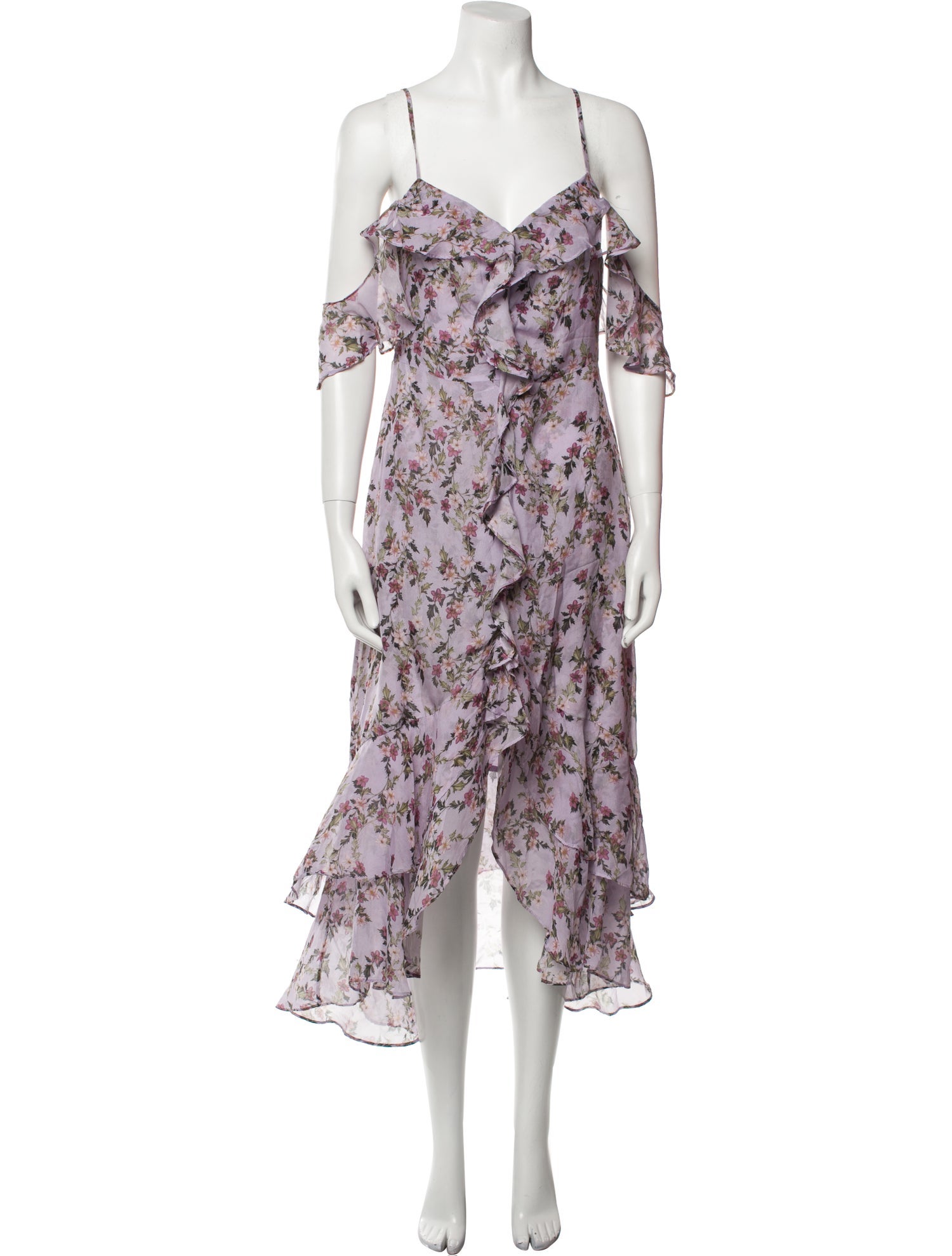 Intermix Silk Midi Length Dress - Purple Dresses, Clothing - WIX46261 ...