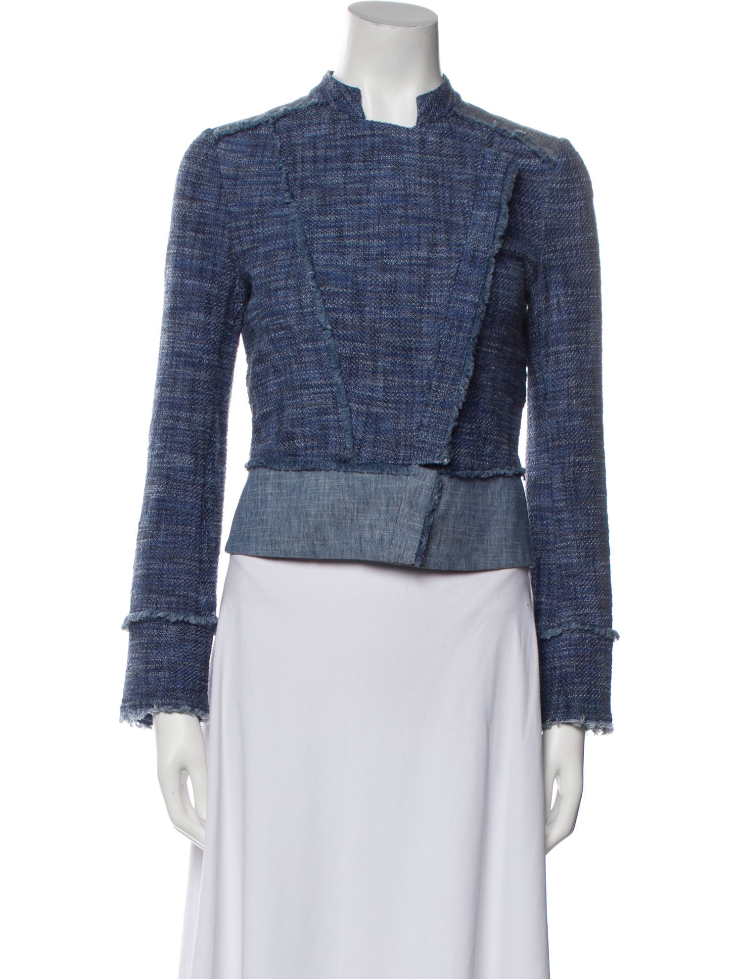 Intermix Tweed Pattern Evening Jacket - Blue Jackets, Clothing ...