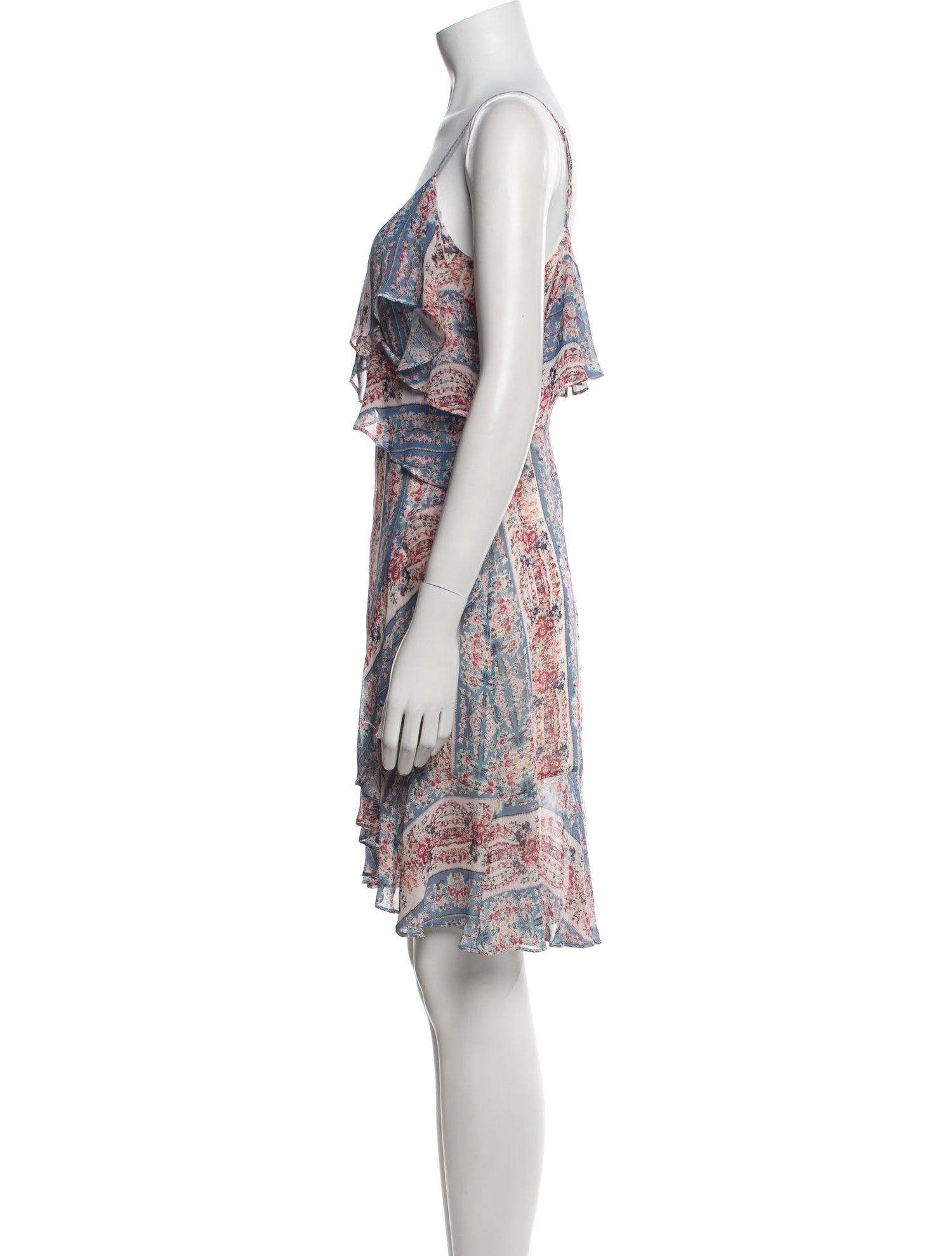 Intermix Silk Knee-Length Dress - Blue Dresses, Clothing - WIX48488 ...
