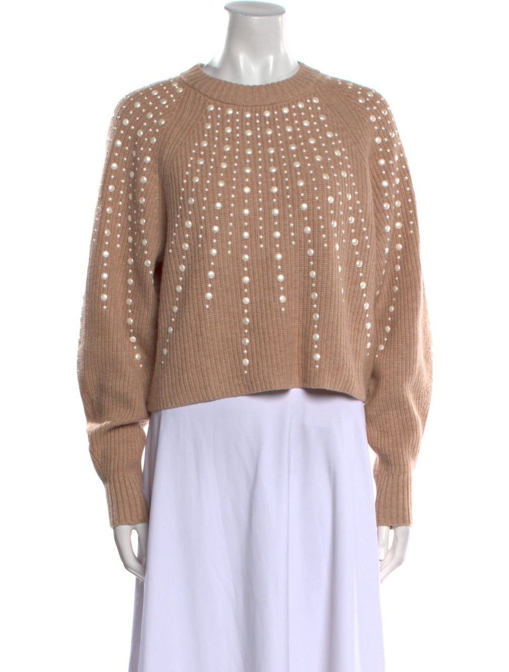 Intermix Wool Crew Neck Sweater - Neutrals Knitwear, Clothing ...
