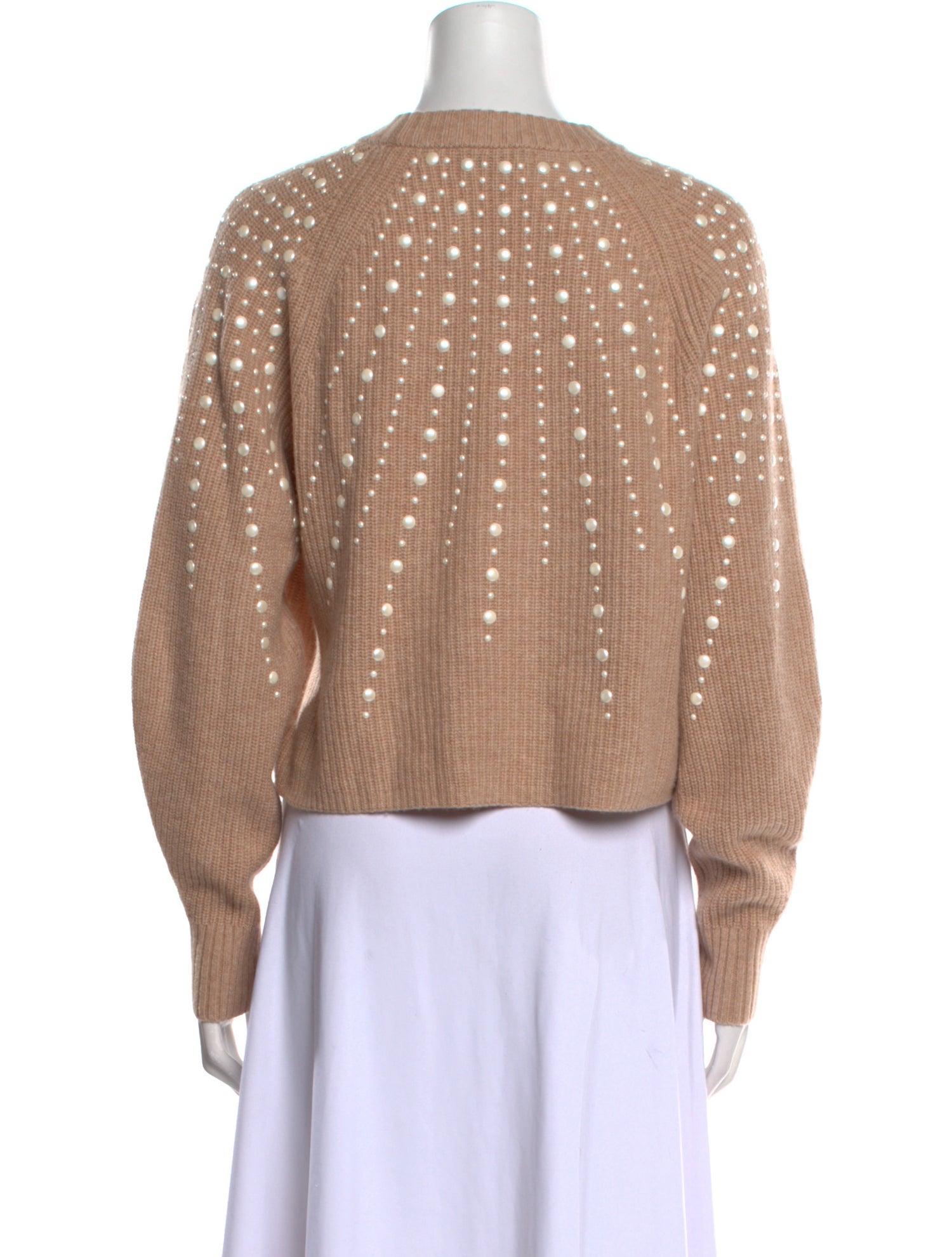 Intermix Wool Crew Neck Sweater - Neutrals Knitwear, Clothing ...