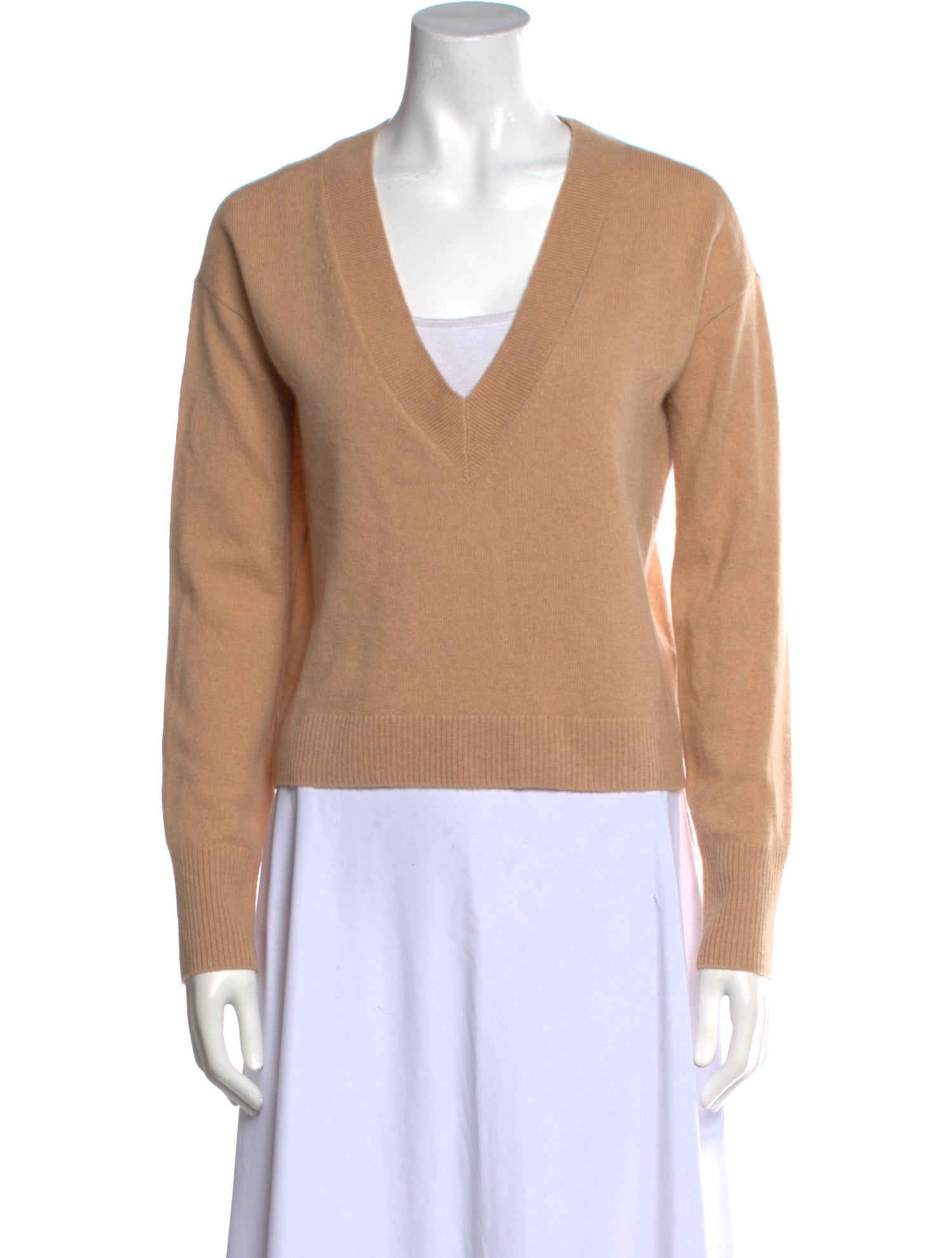 Intermix Cashmere V-Neck Sweater - Neutrals Knitwear, Clothing ...