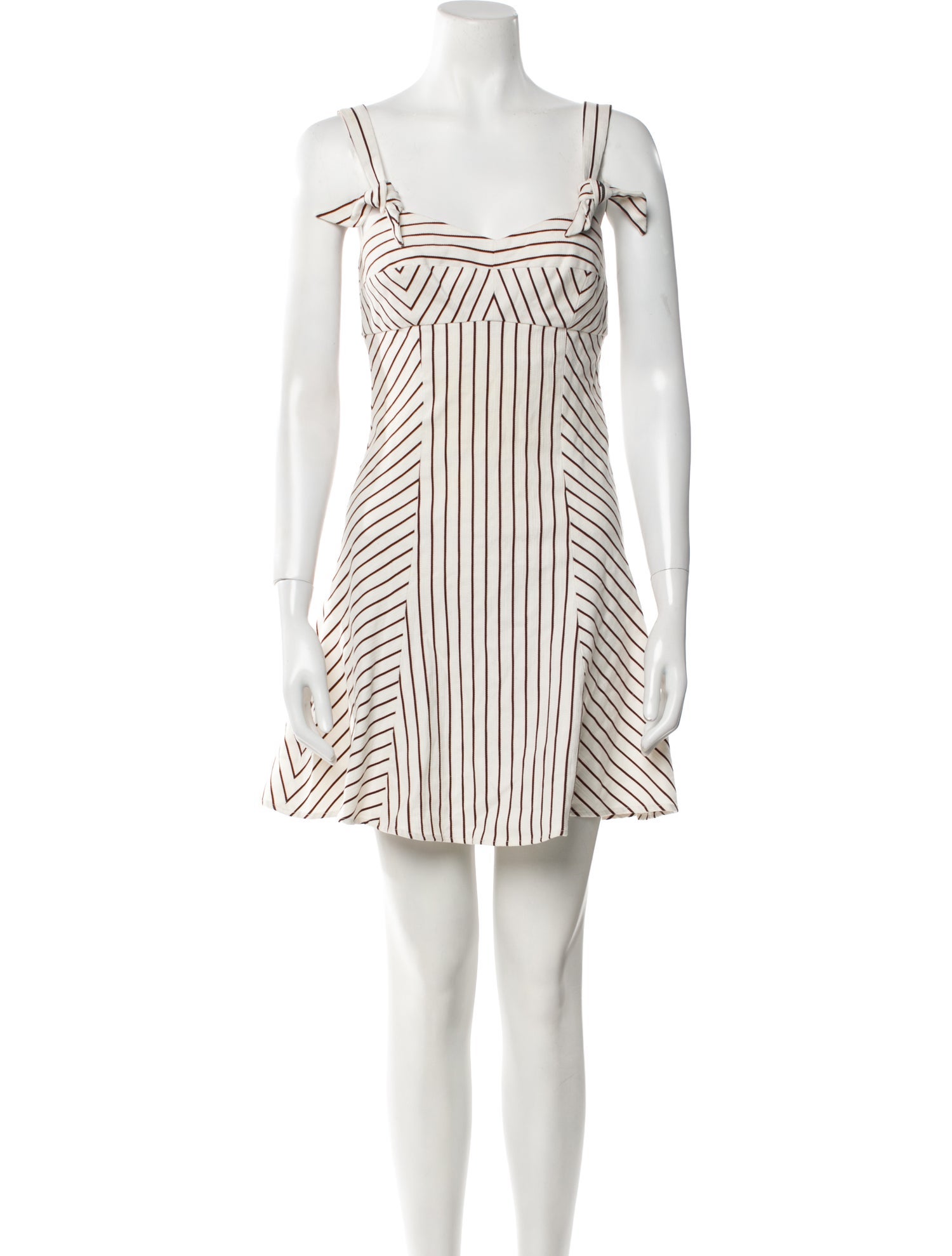 Intermix Striped Mini Dress - Neutrals Dresses, Clothing - WIX48829 ...