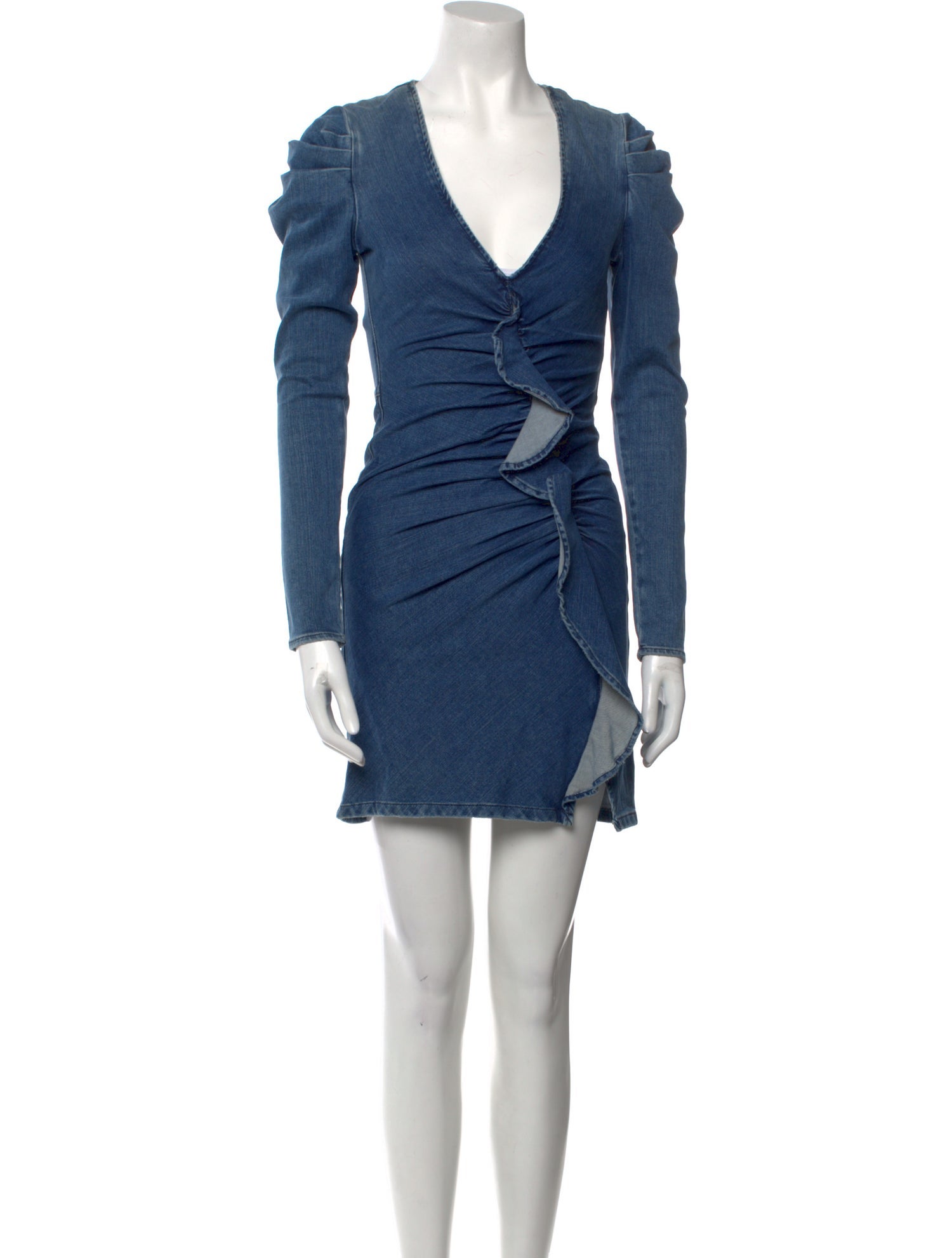 Jonathan Simkhai V-Neck Mini Dress - Blue Dresses, Clothing - WJ065912 ...