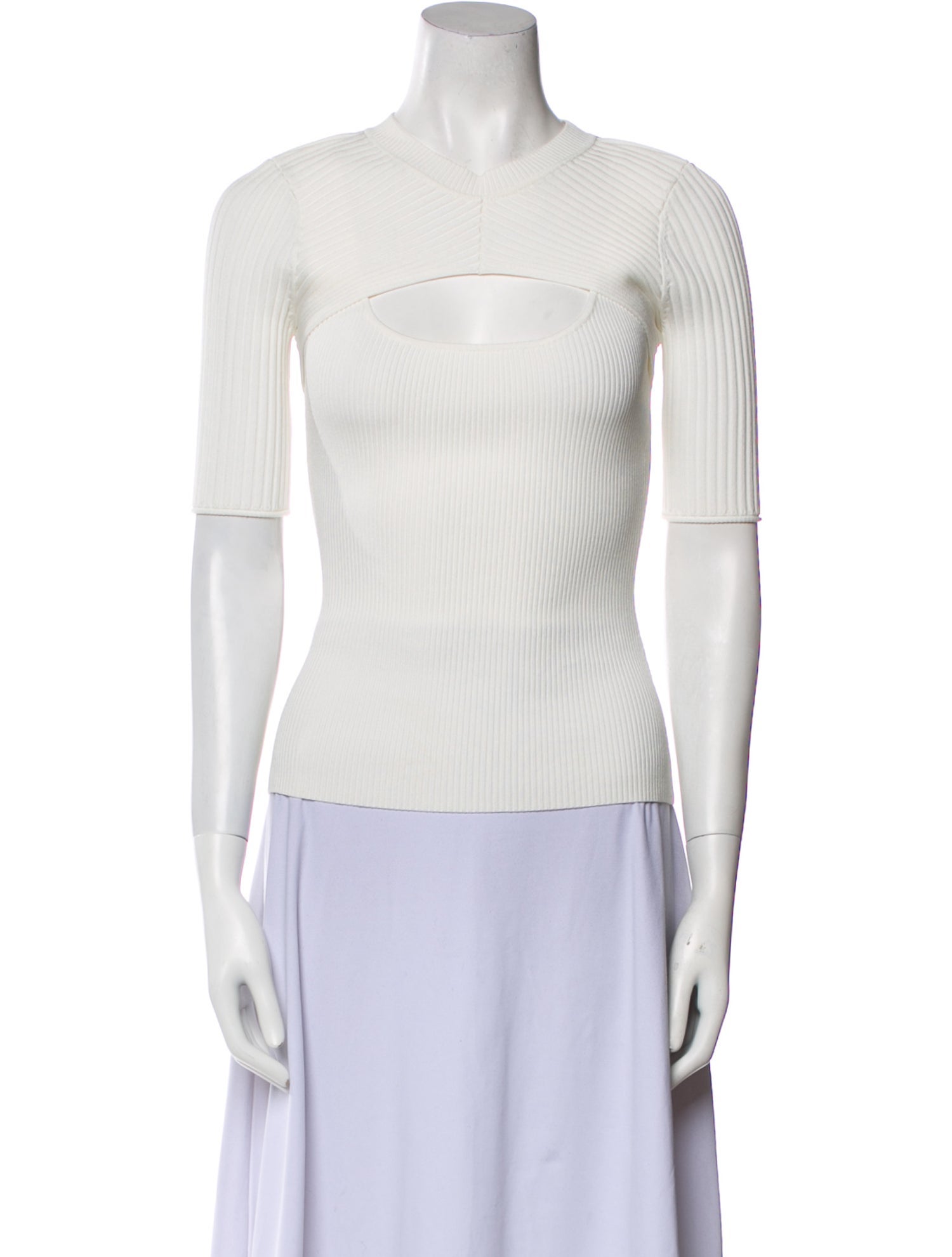 Jonathan Simkhai Square Neckline Short Sleeve Top - White Tops ...