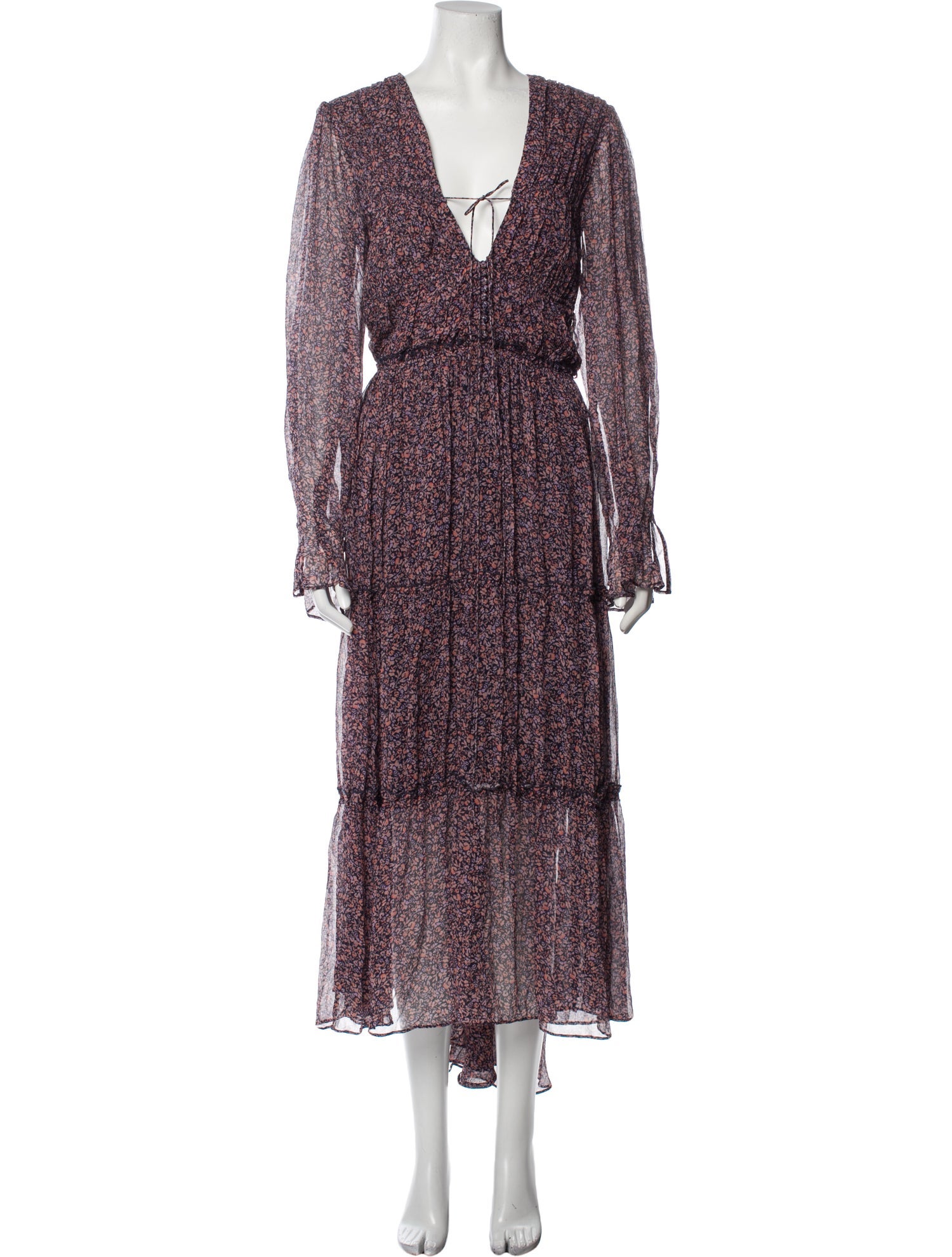 Jonathan Simkhai Floral Print Long Dress - Blue Dresses, Clothing ...