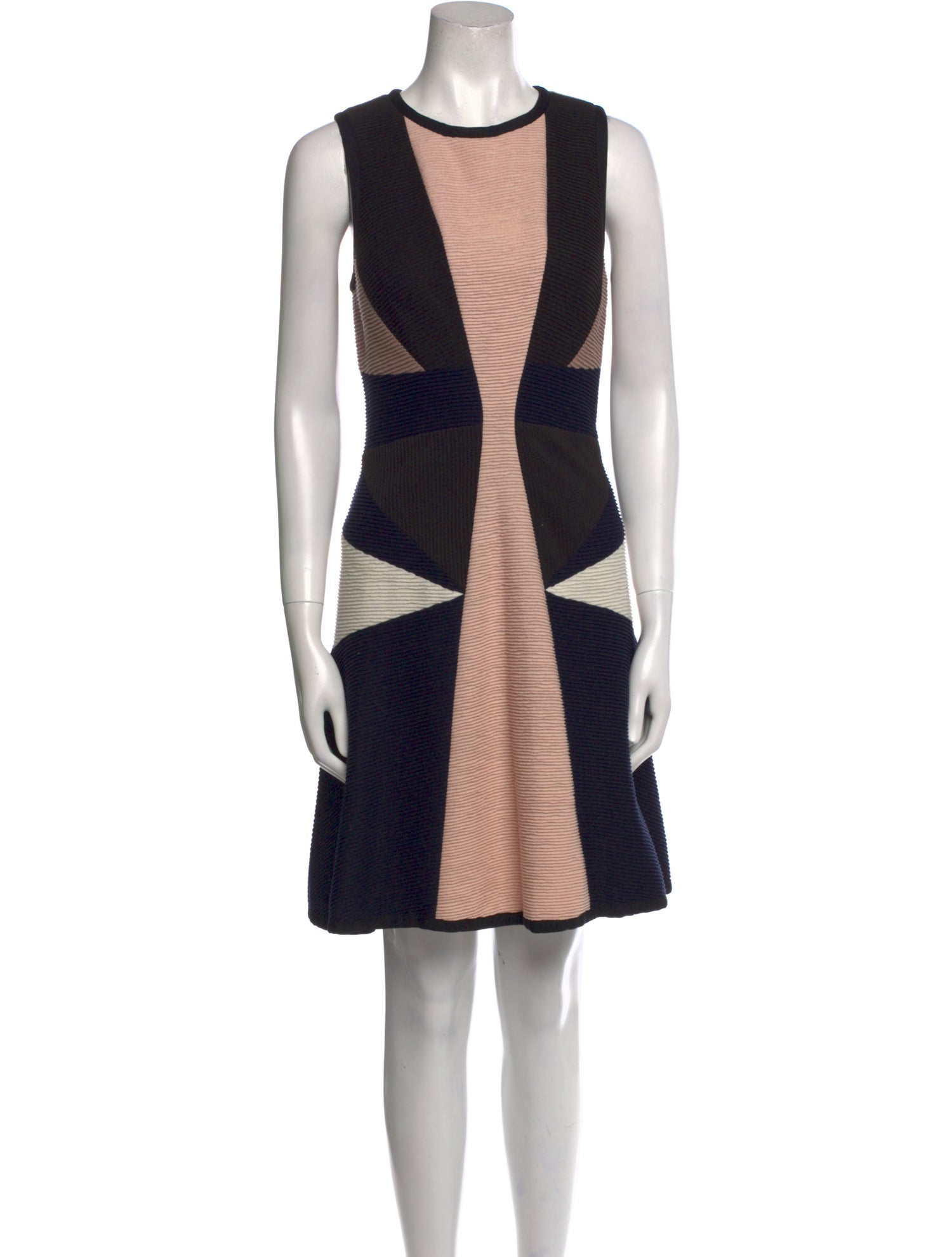 Jonathan Simkhai Colorblock Pattern Knee-Length Dress - Black Dresses ...