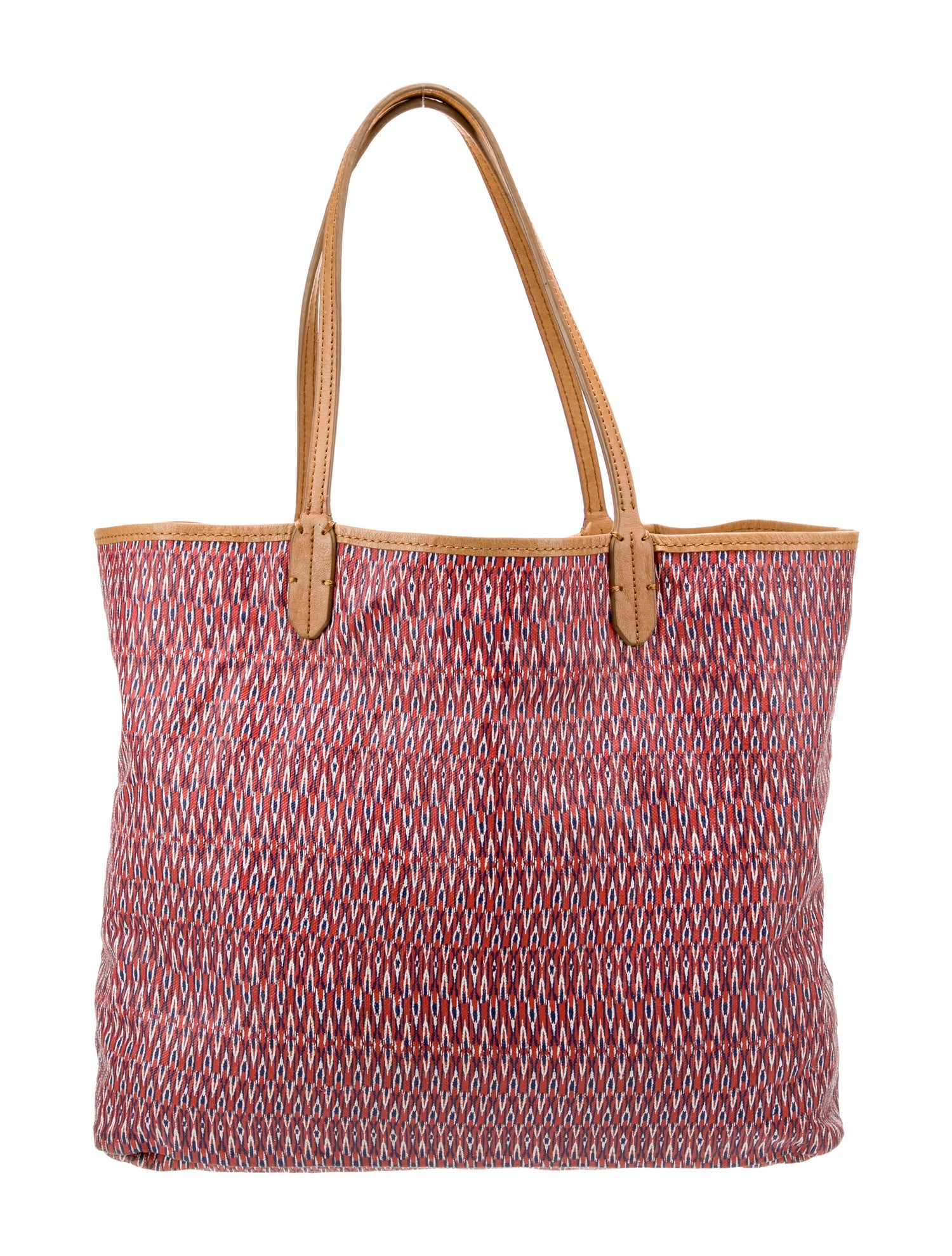 Joie Leather Trim Coated Canvas Tote - Red Totes, Handbags - WJ293608 ...