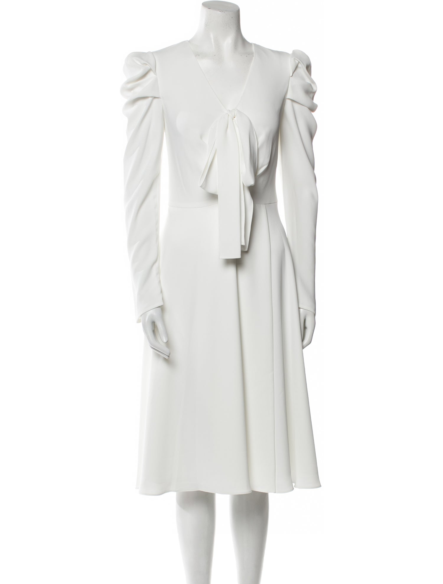 Jay Godfrey V-Neck Midi Length Dress w/ Tags - White Dresses, Clothing ...