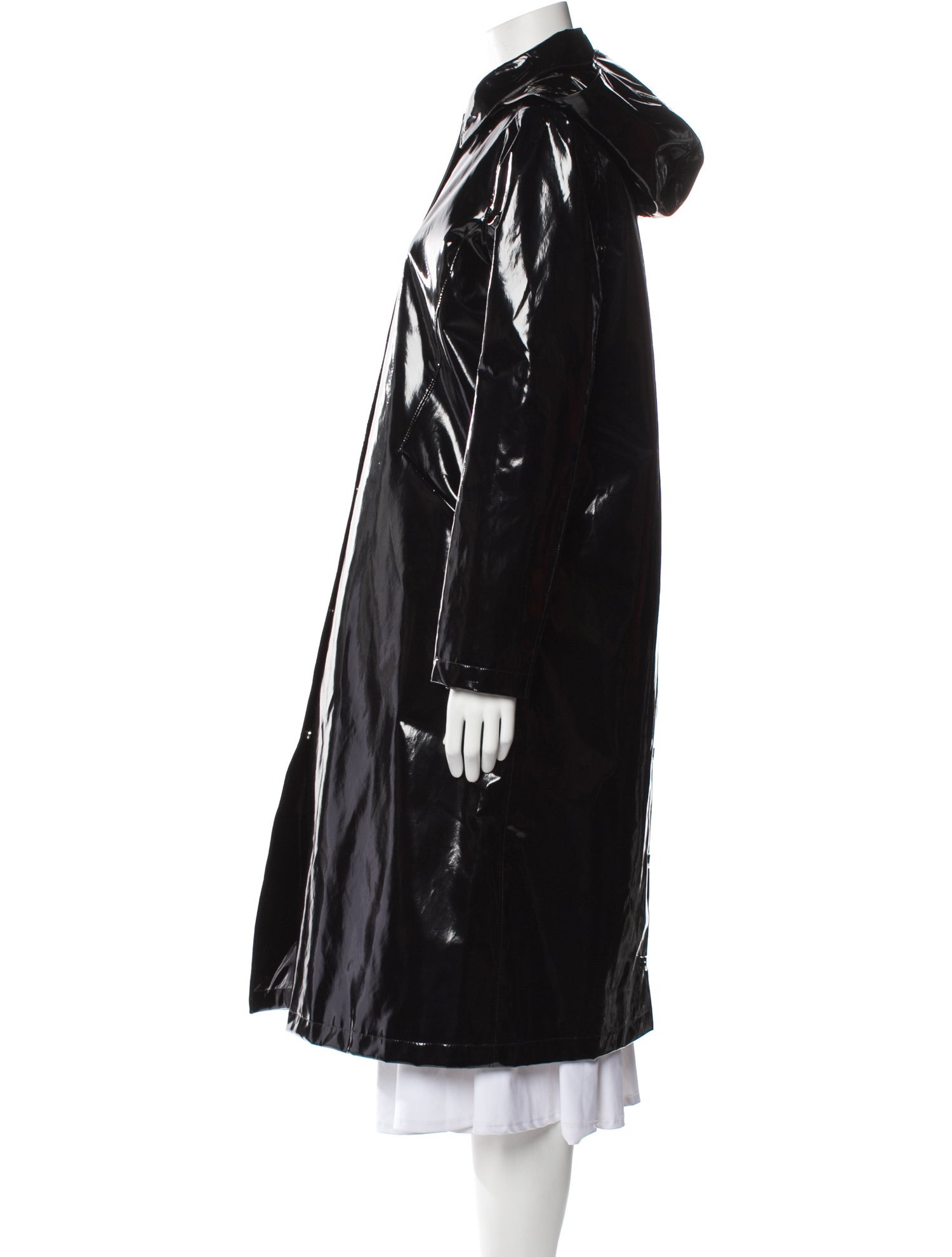 Closed Houndstooth Print Coat - Neutrals Coats, Clothing - WCG33964 ...