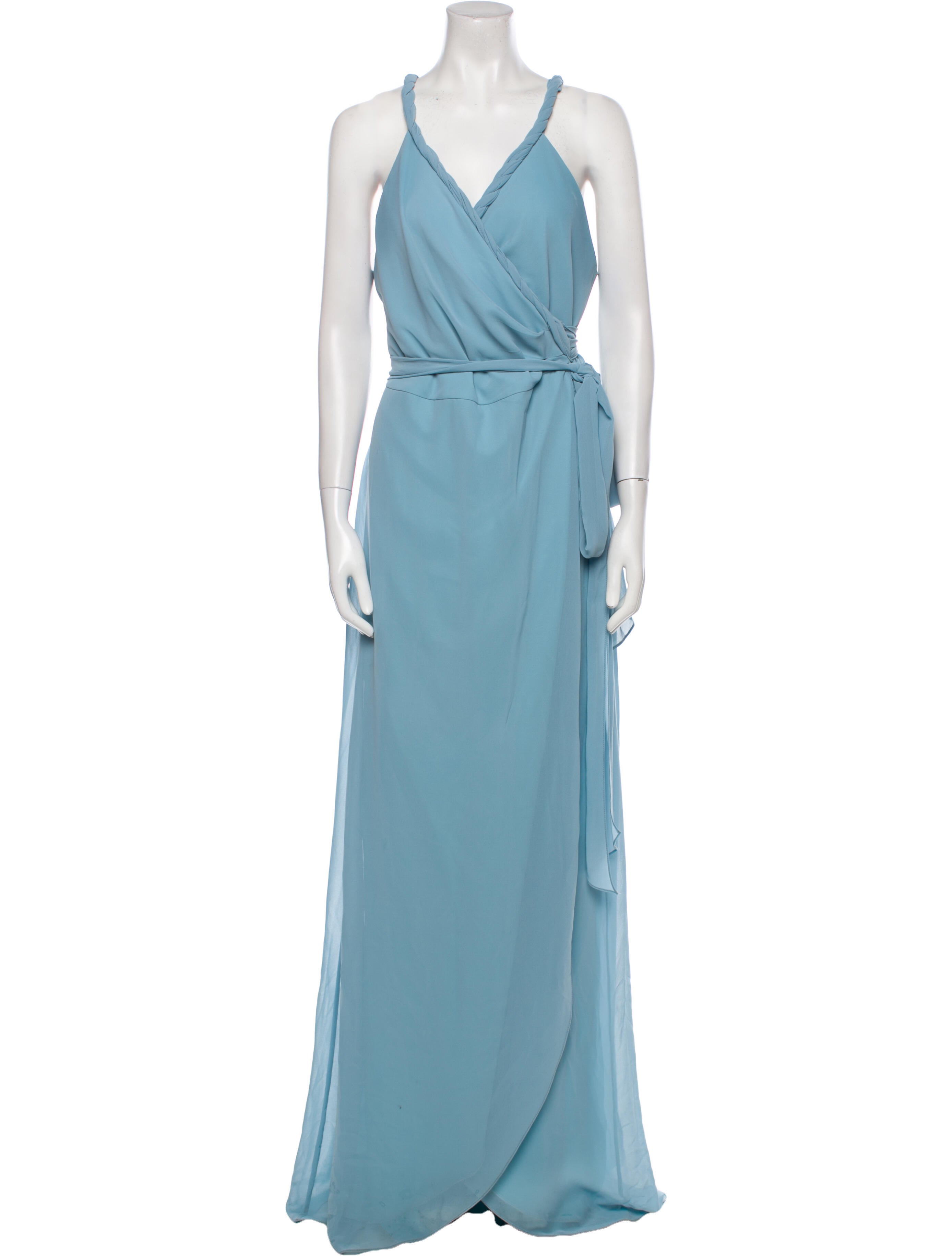 Halston Heritage Cowl Neck Long Dress W Tags Blue Dresses Clothing
