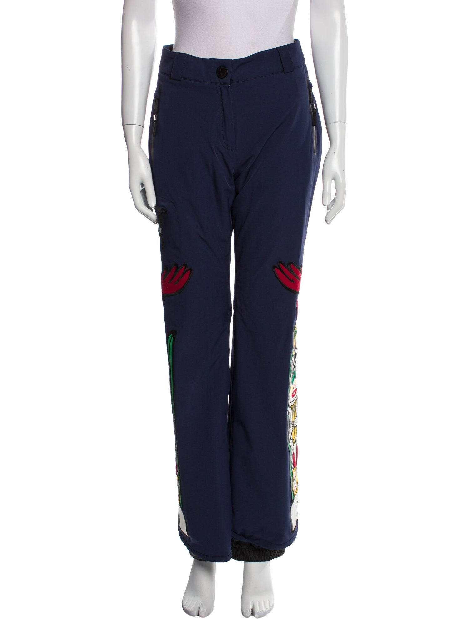 JC de CASTELBAJAC Paris x Rossignol Printed Wide Leg Pants - Blue, 13. ...