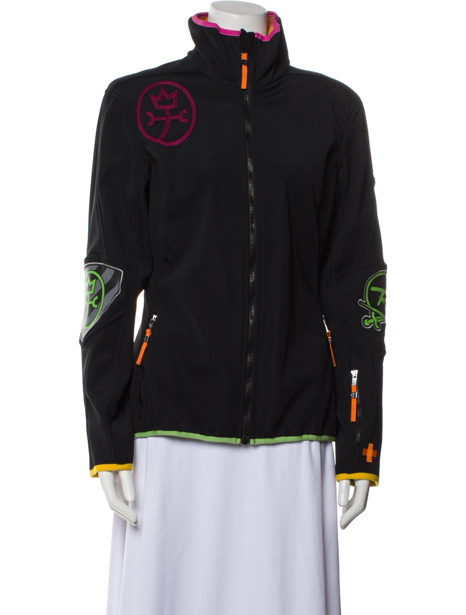 JC de CASTELBAJAC Paris x Rossignol Graphic Print Evening Jacket w ...