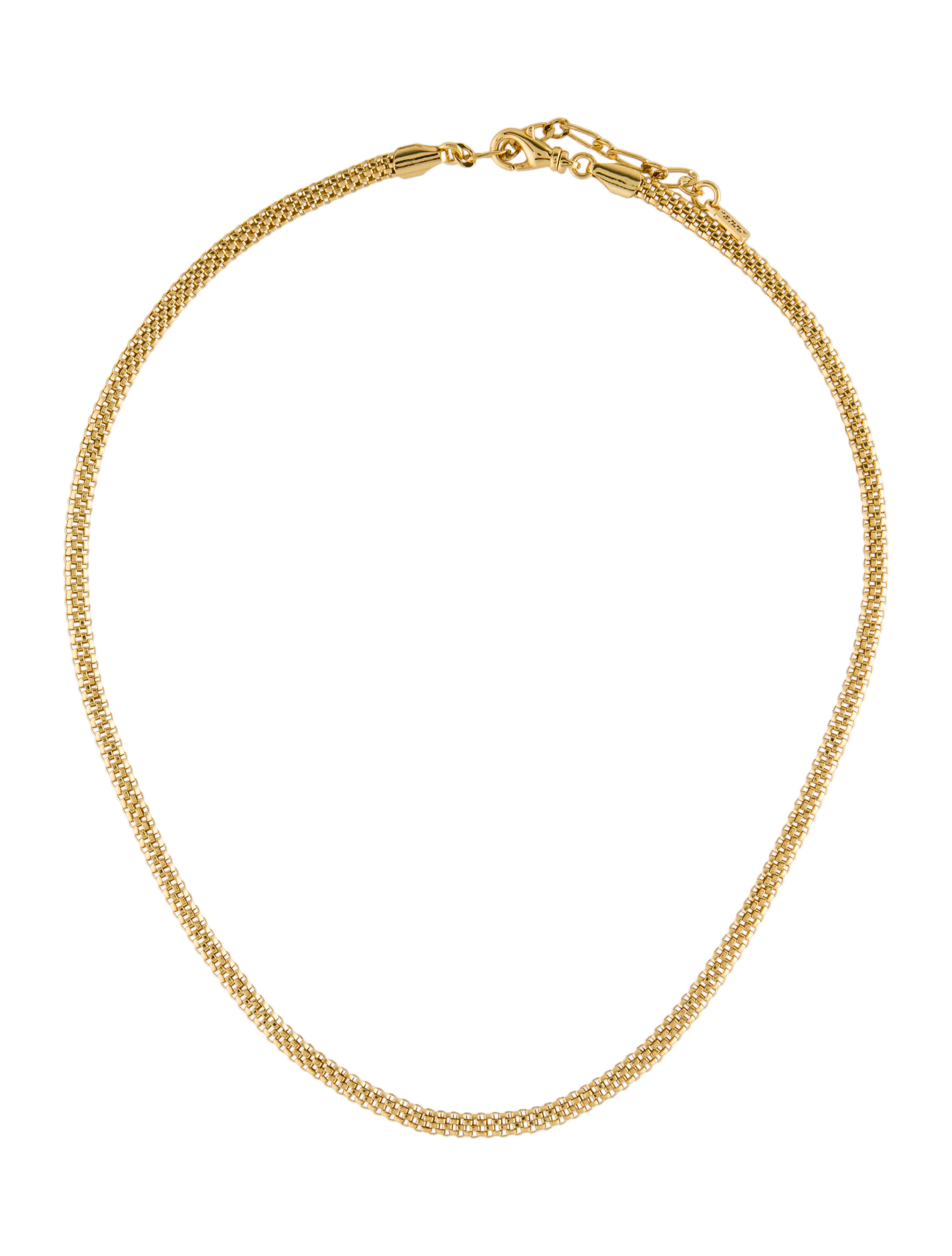 Jenny Bird Maren Choker Necklace - 14K Yellow Gold-Plated Chain ...