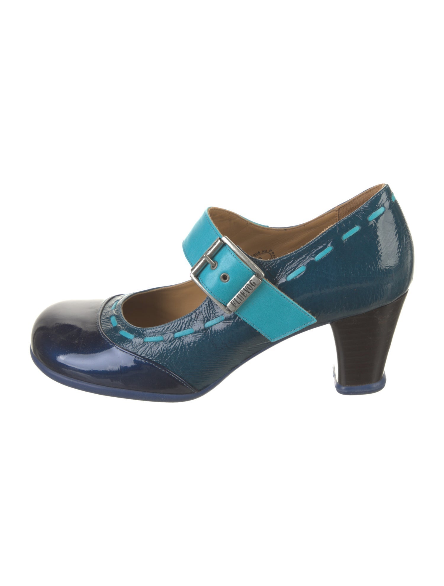 John Fluevog Leather Pumps - Blue Pumps, Shoes - WJFOV20133 | The RealReal