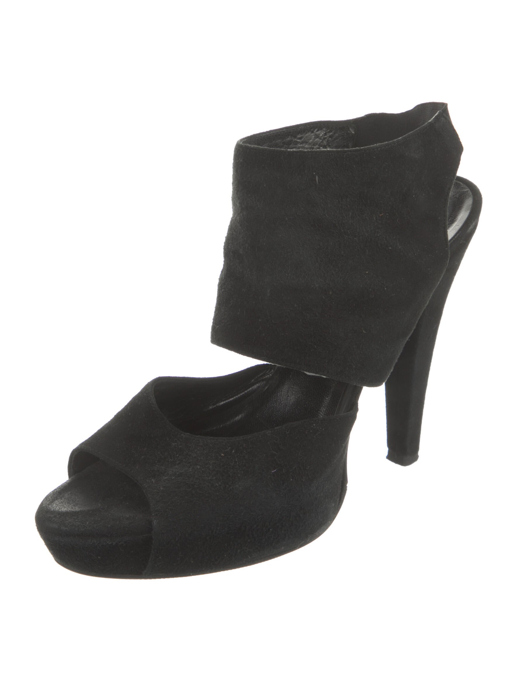 Jenni Kayne Suede Slide Sandals - Black Sandals, Shoes - WJK22955 | The ...