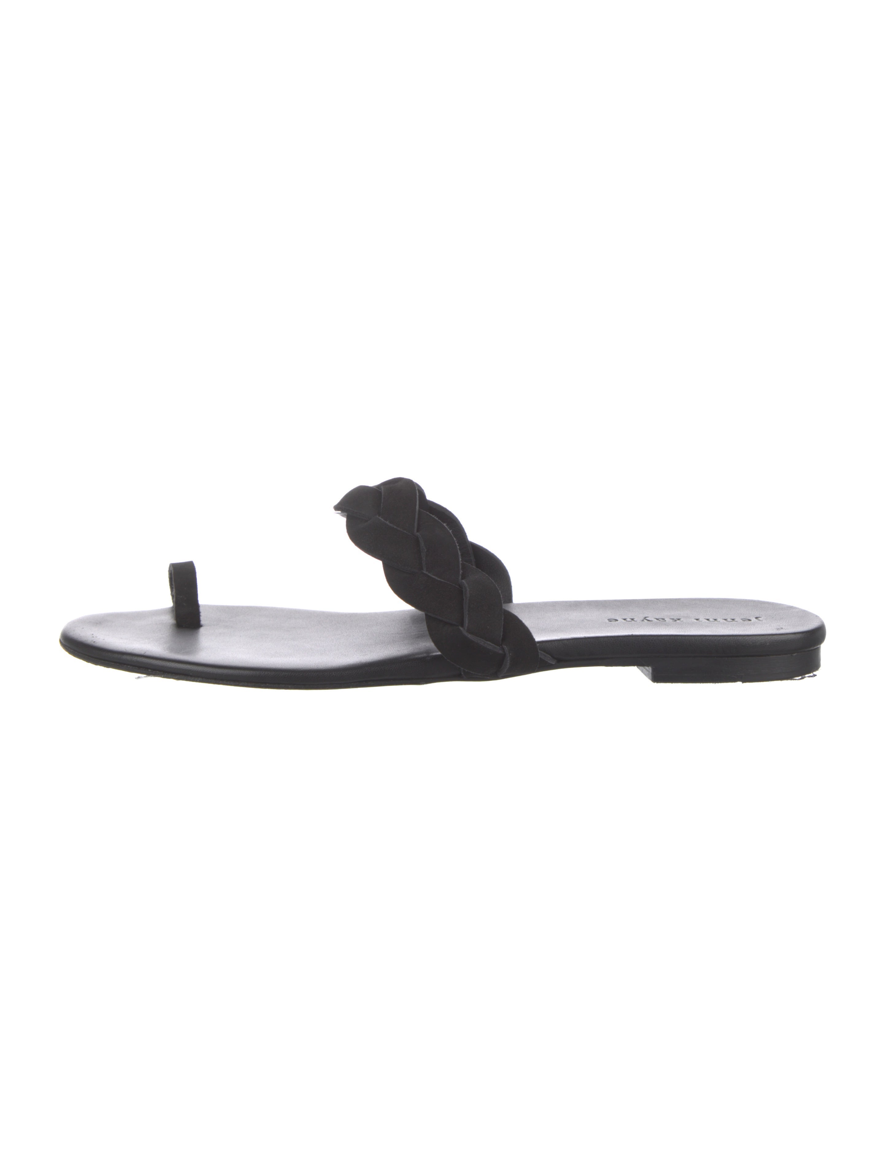 Jenni Kayne Leather Slides - Black Sandals, Shoes - WJK52154 | The RealReal