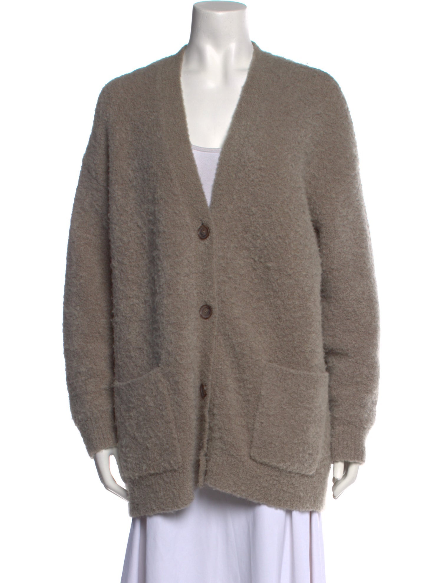 Jenni Kayne V-Neck Sweater - Grey Knitwear, Clothing - WJK58830 | The ...