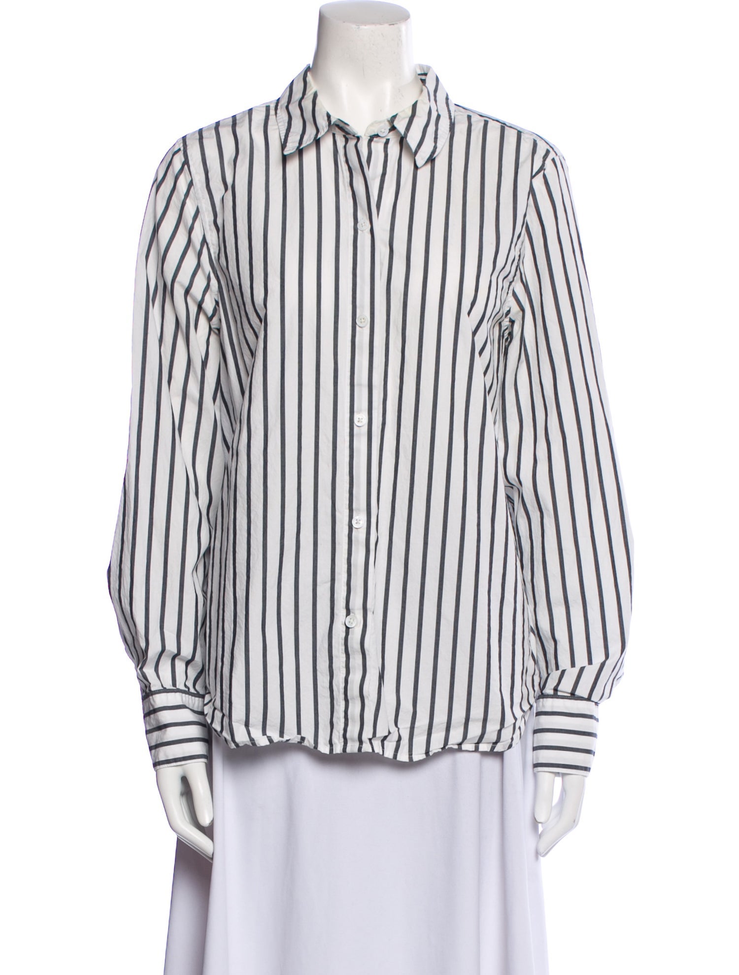 Jenni Kayne Striped Long Sleeve Button-Up Top - White Tops, Clothing ...