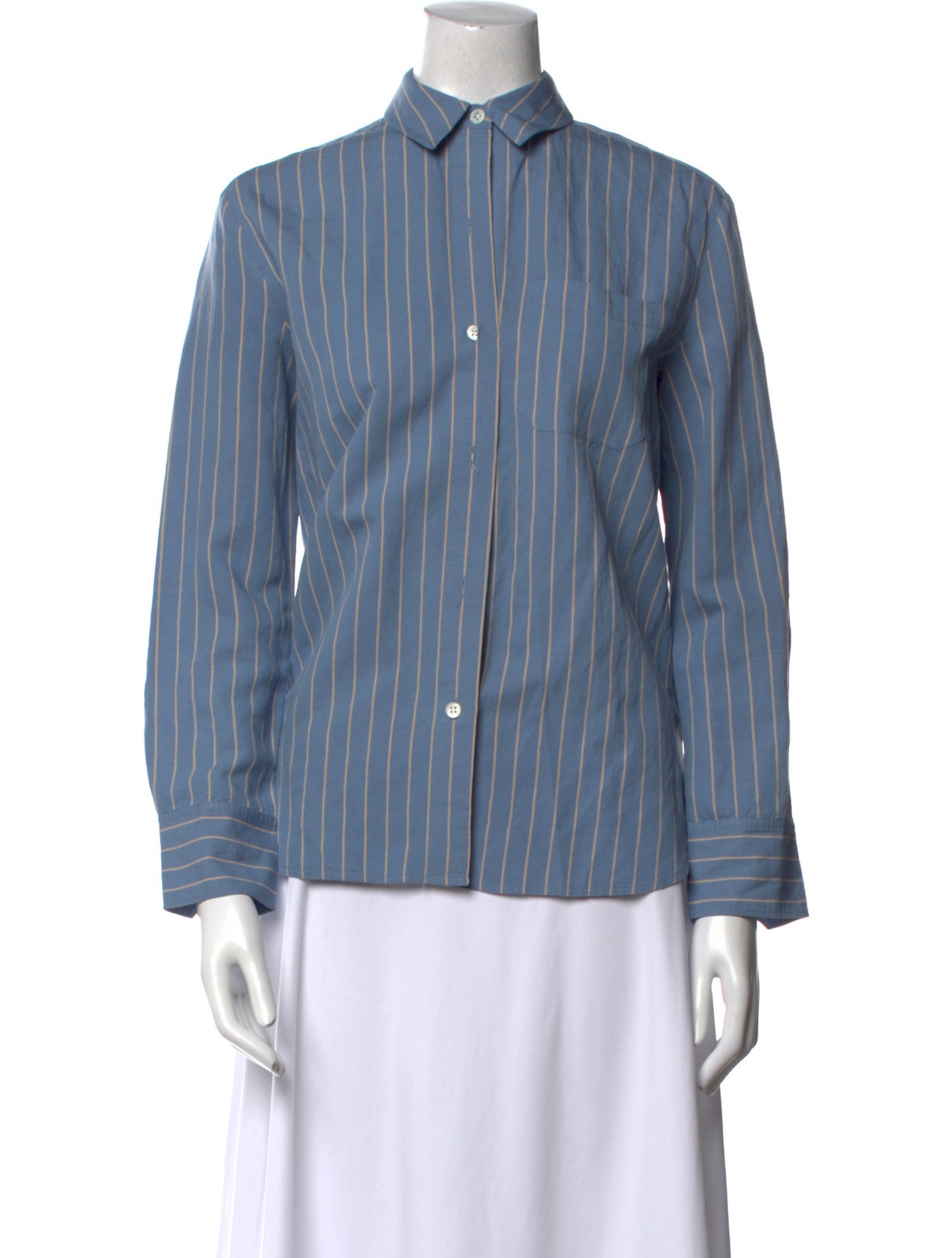 Jenni Kayne Striped Long Sleeve Button-Up Top - Blue Tops, Clothing ...