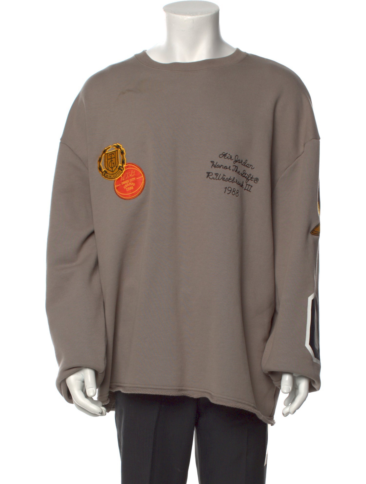 Jordan x Honor The Gift 2023-2024 x Westbrook 'Moon Fossil' Sweatshirt ...