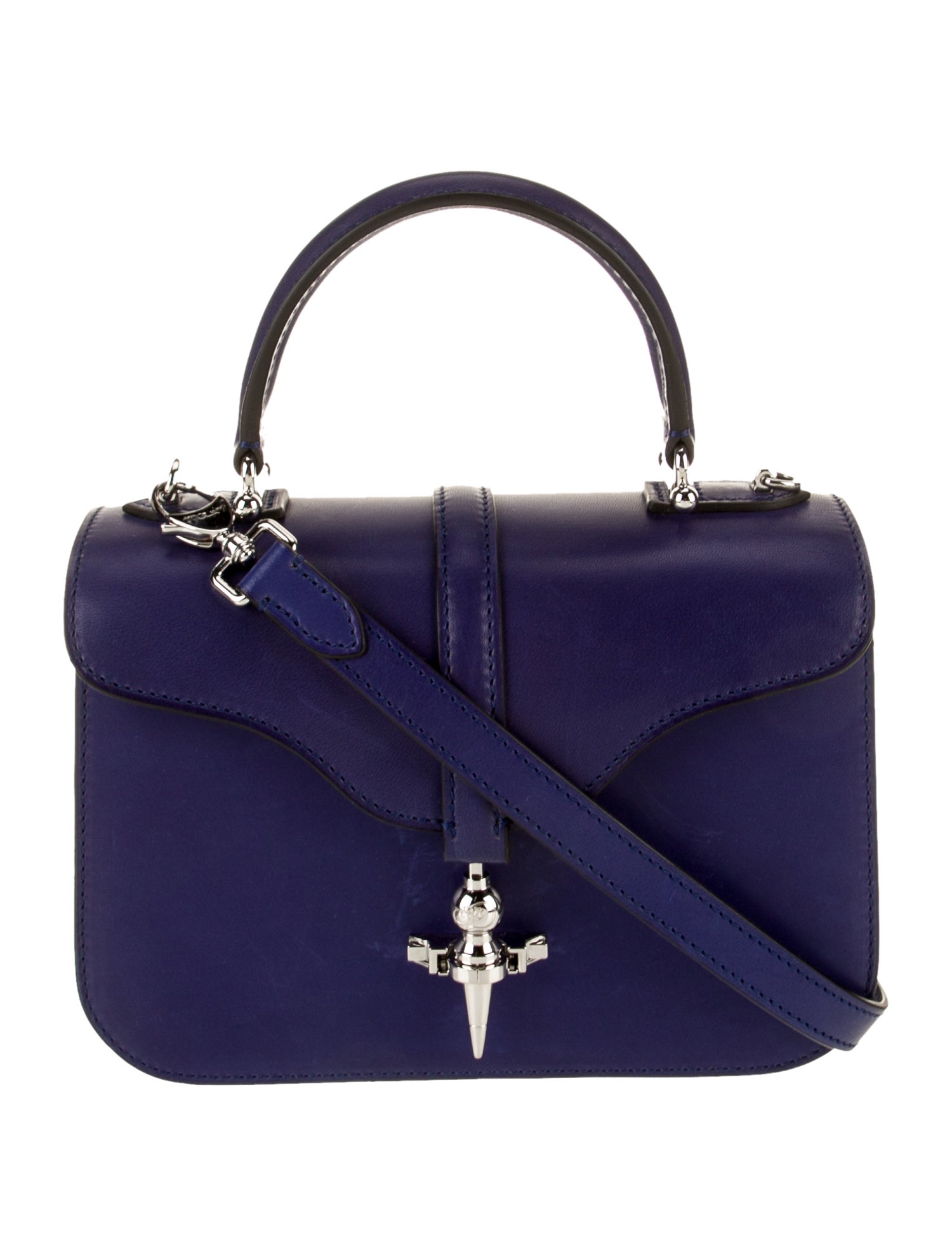 Joseph Duclos Leather Top Handle Bag - Blue Handle Bags, Handbags ...