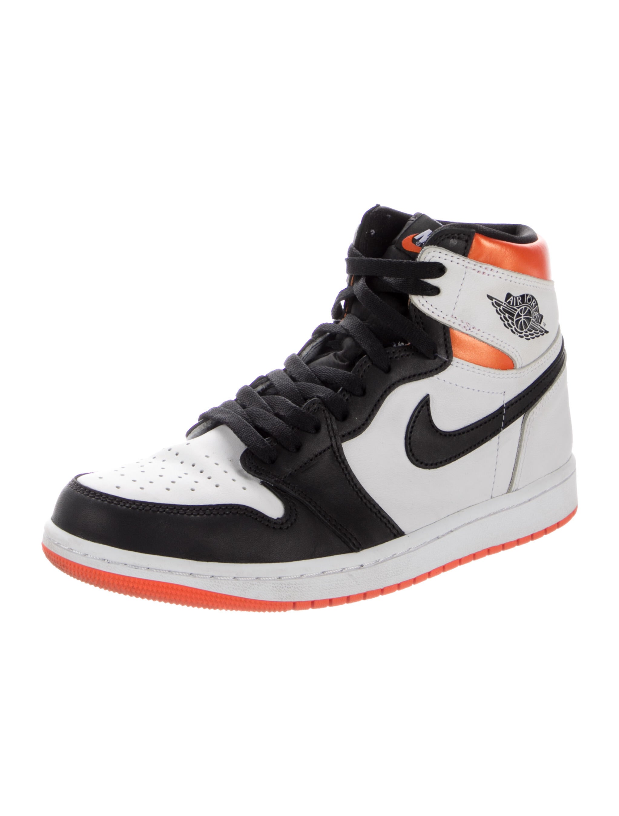 Jordan 1 Retro High OG 'Electro Orange' Sneakers - White Sneakers ...