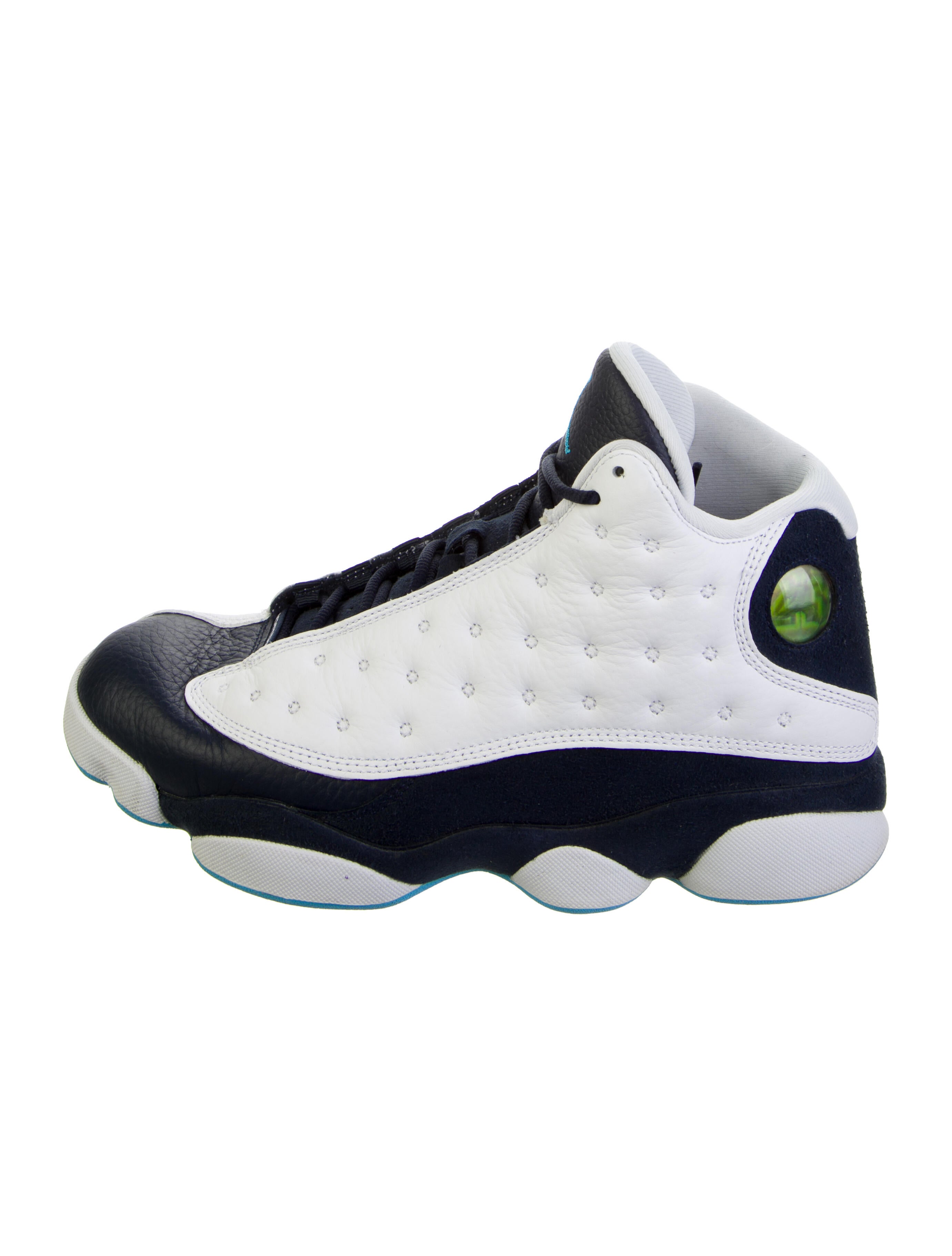 Jordan Leather Colorblock Pattern Sneakers - Blue Sneakers, Shoes ...