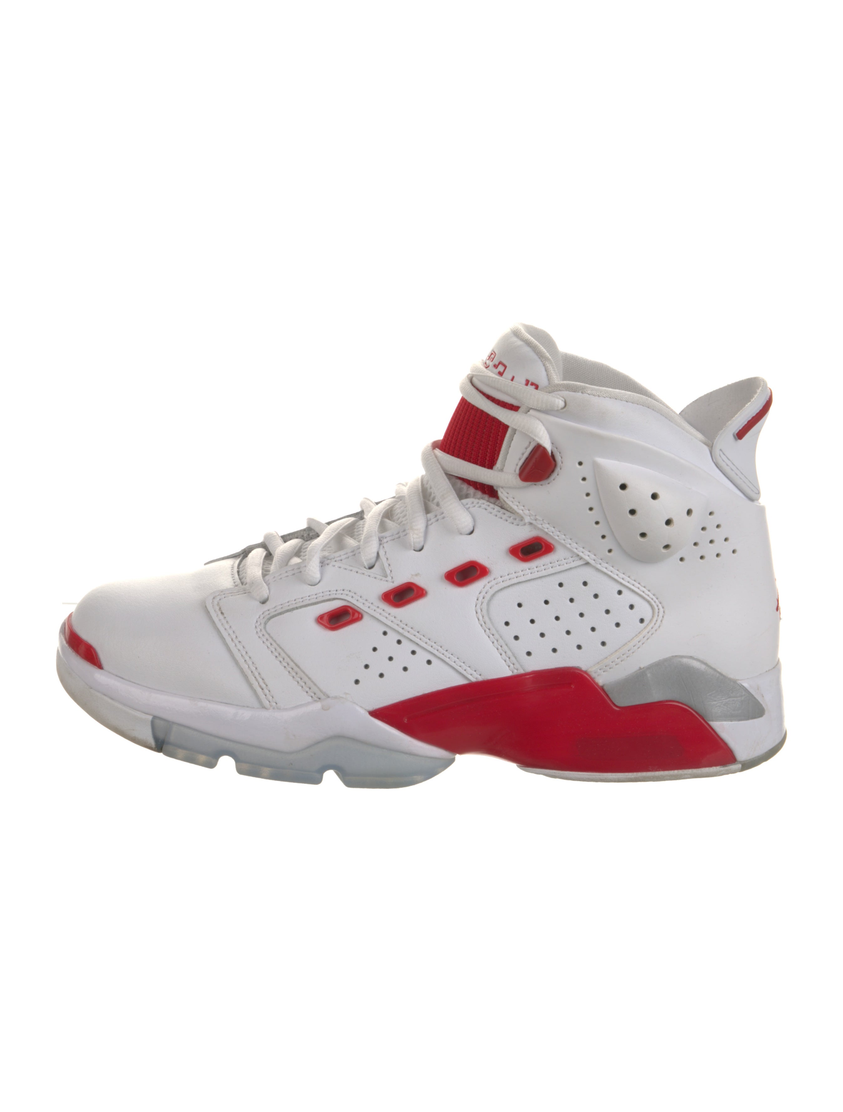 Jordan Leather Colorblock Pattern Sneakers - Red Sneakers, Shoes ...