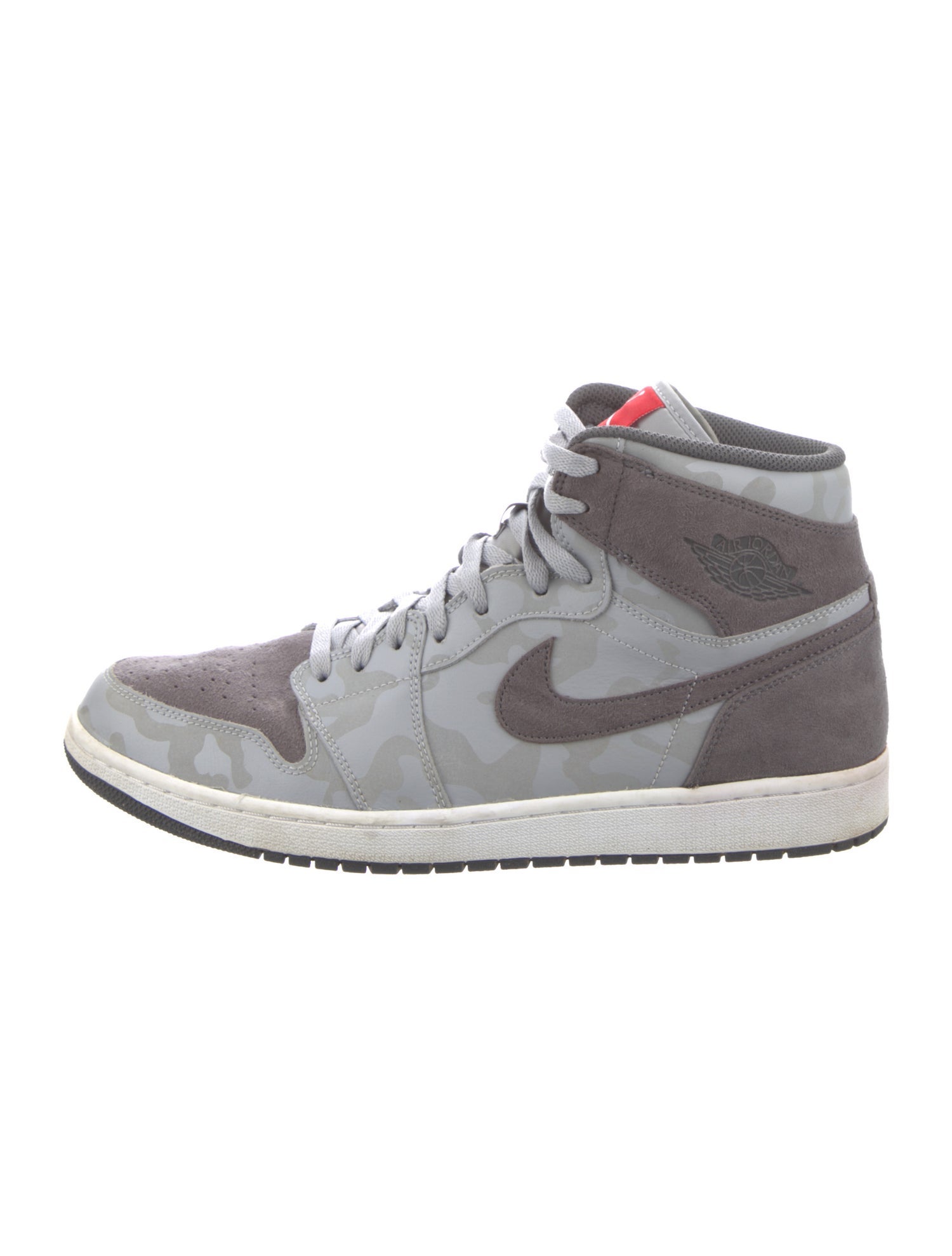 Jordan Leather Colorblock Pattern Sneakers - Grey Sneakers, Shoes ...