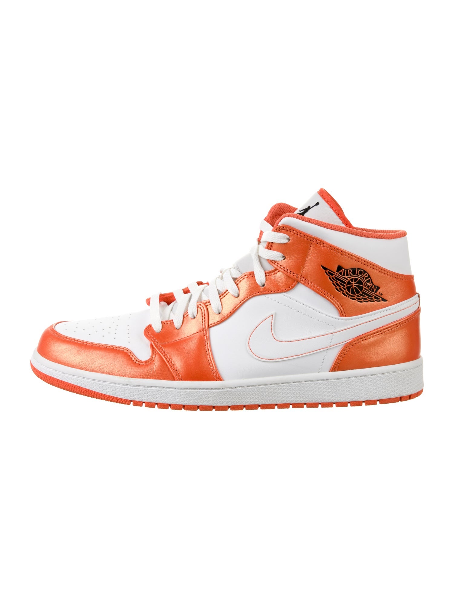 Jordan 1 Mid 'Metallic Orange' Sneakers - Orange Sneakers, Shoes ...