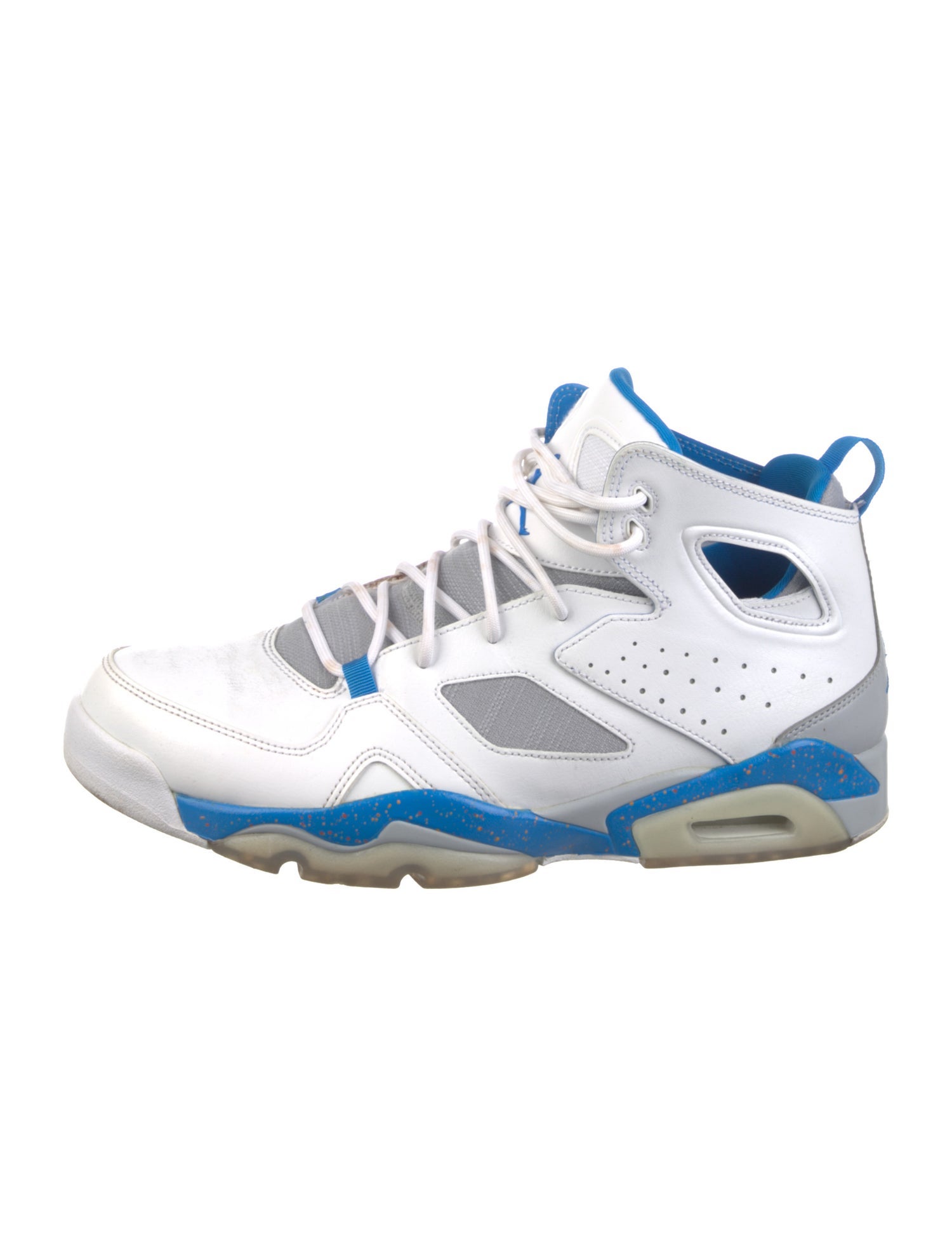 Jordan Leather Colorblock Pattern Sneakers - White Sneakers, Shoes ...