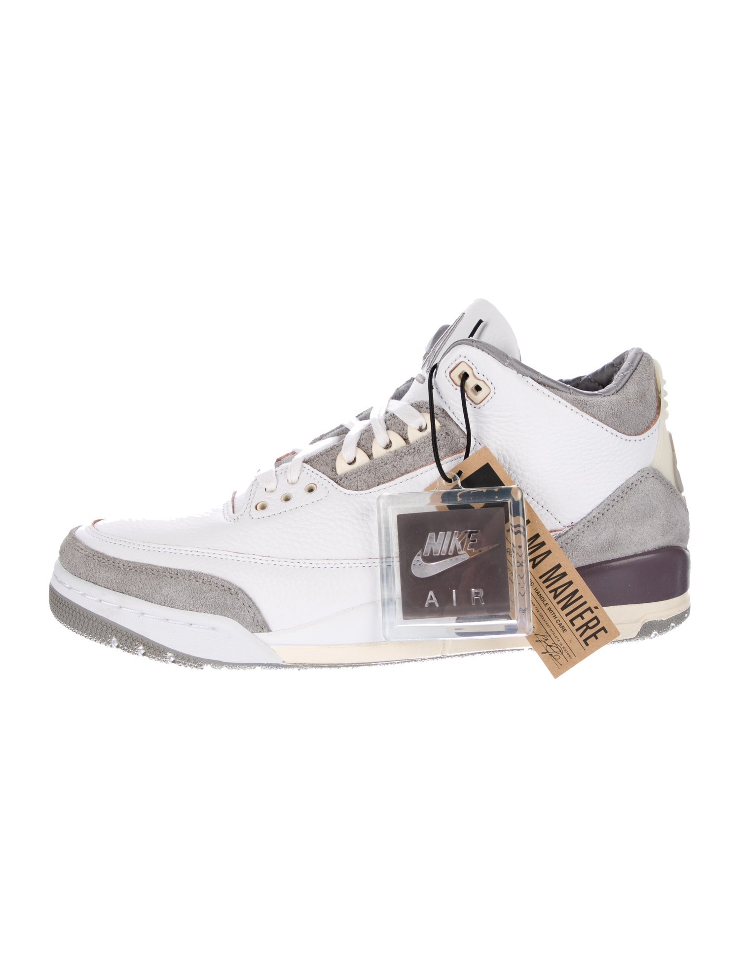 Jordan Leather Colorblock Pattern Sneakers - White Sneakers, Shoes ...