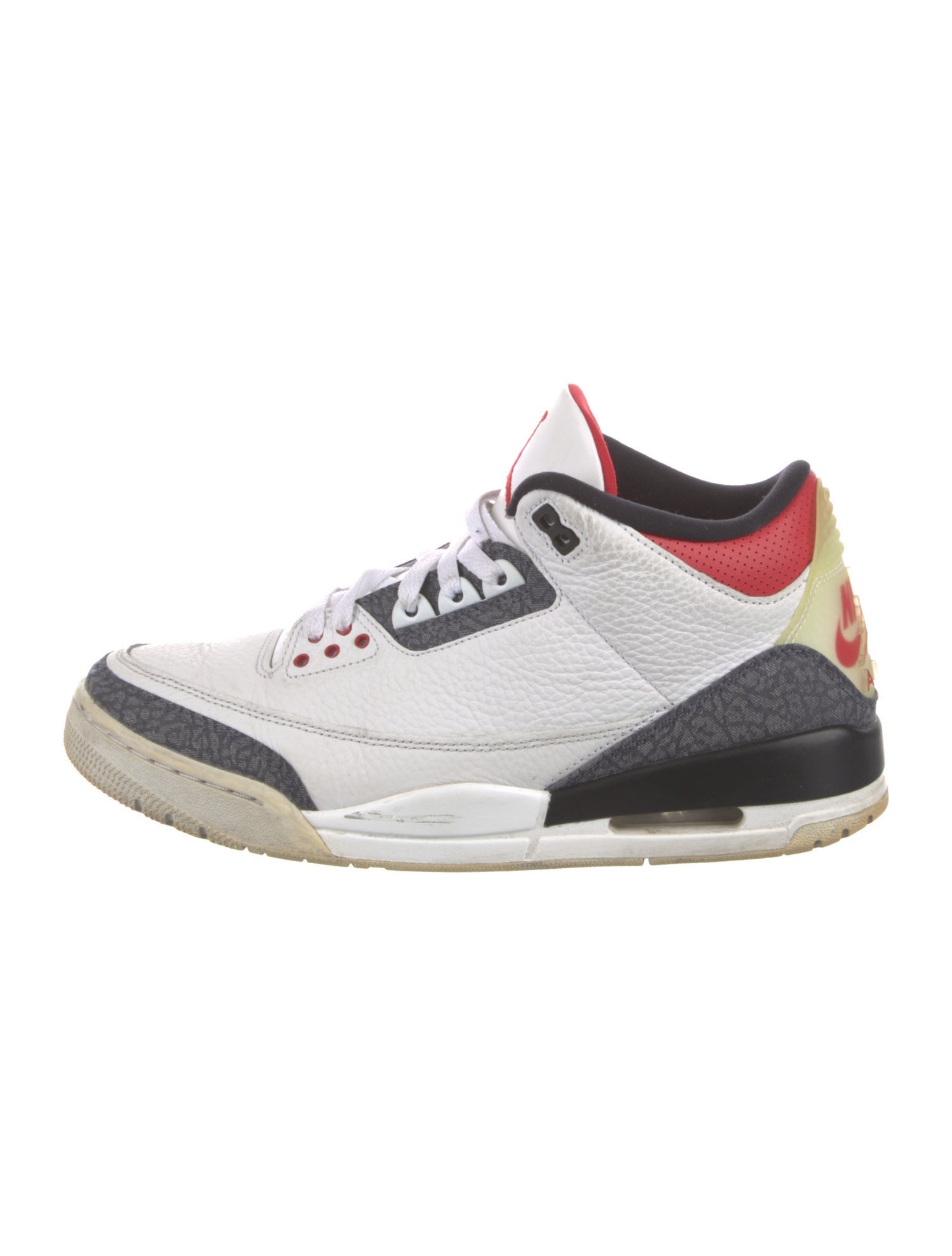 Jordan 3 Retro SE 'Fire Red Denim' (2020) Athletic Sneakers - White ...