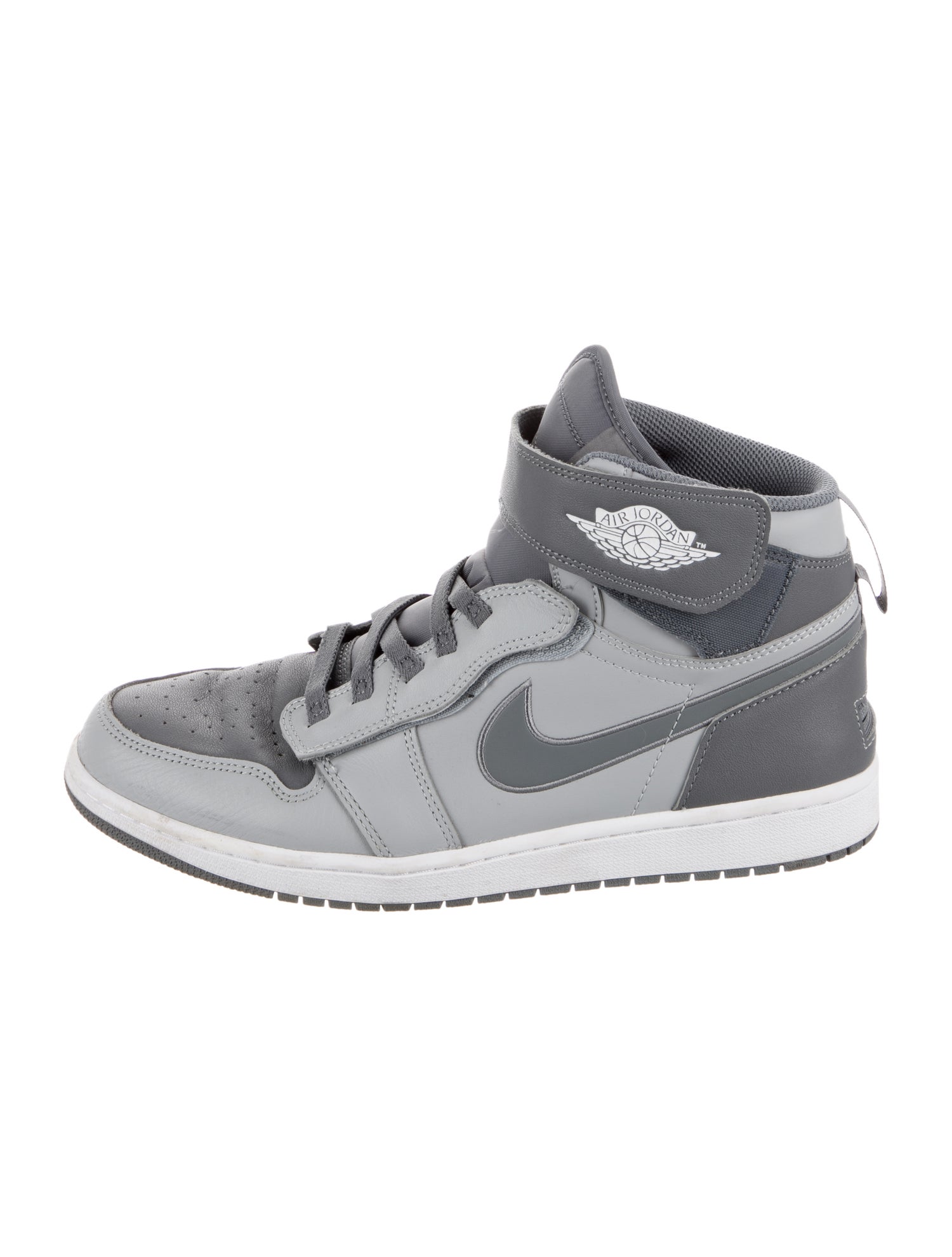 Jordan Leather Colorblock Pattern Sneakers - Grey Sneakers, Shoes ...
