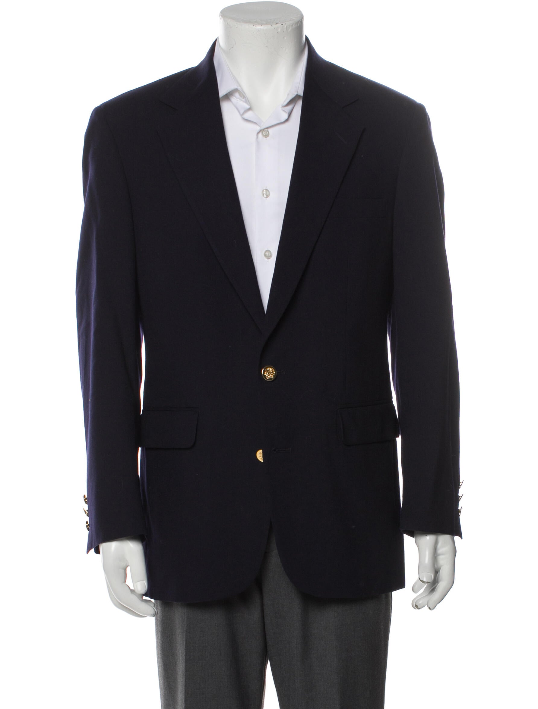 John Alexander Skeleton Blazer - Blue Suiting, Clothing - WJOSK20032 ...