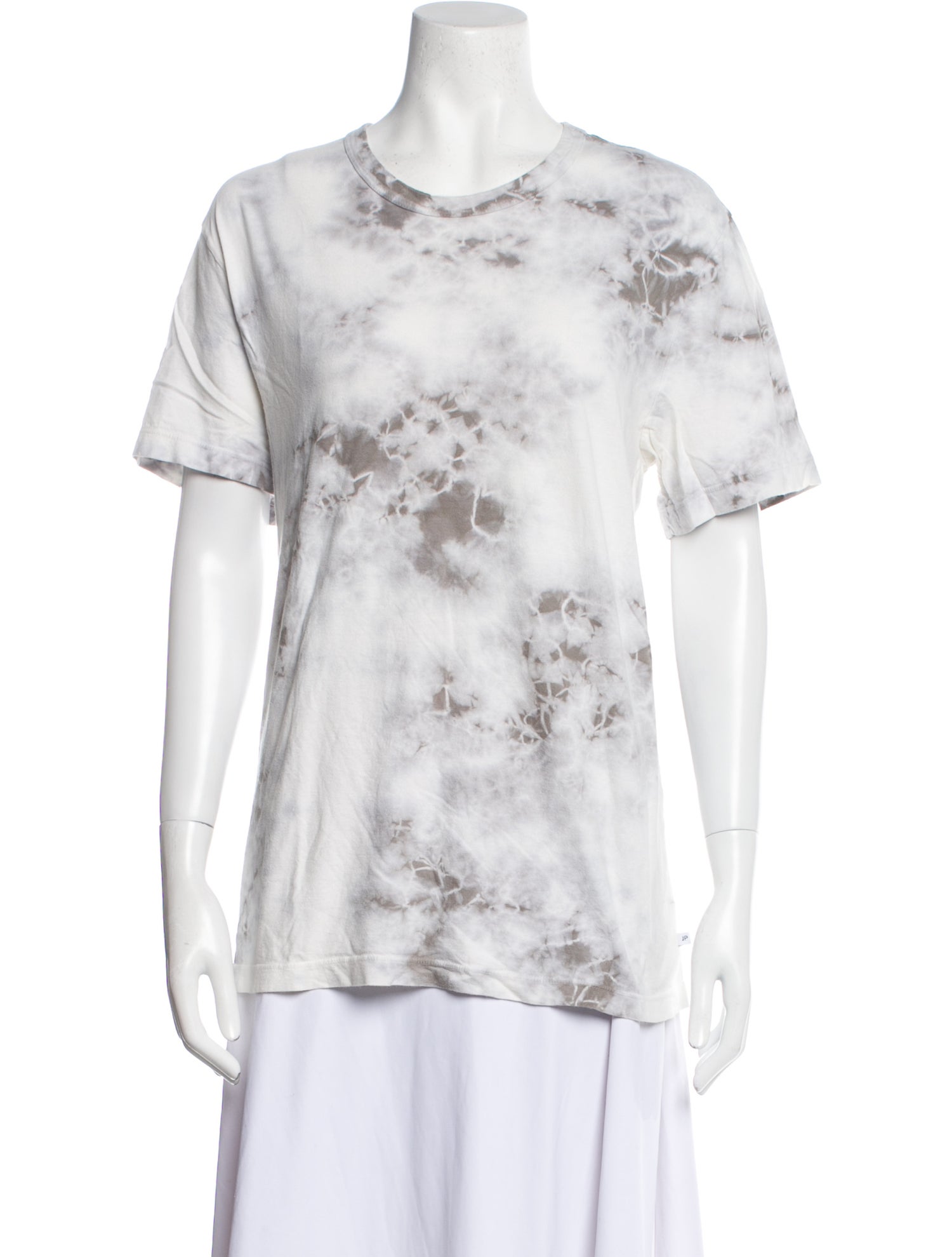 James Perse Tie-Dye Print Crew Neck T-Shirt - Grey Tops, Clothing ...