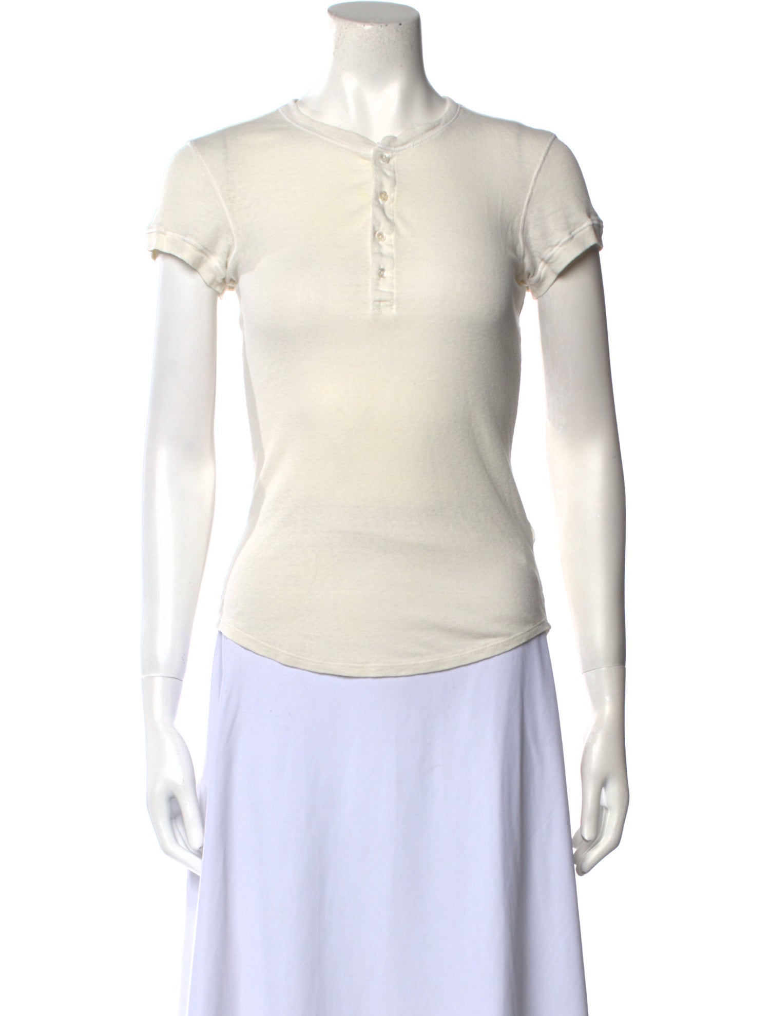 James Perse Crew Neck Short Sleeve Top - Neutrals Tops, Clothing ...