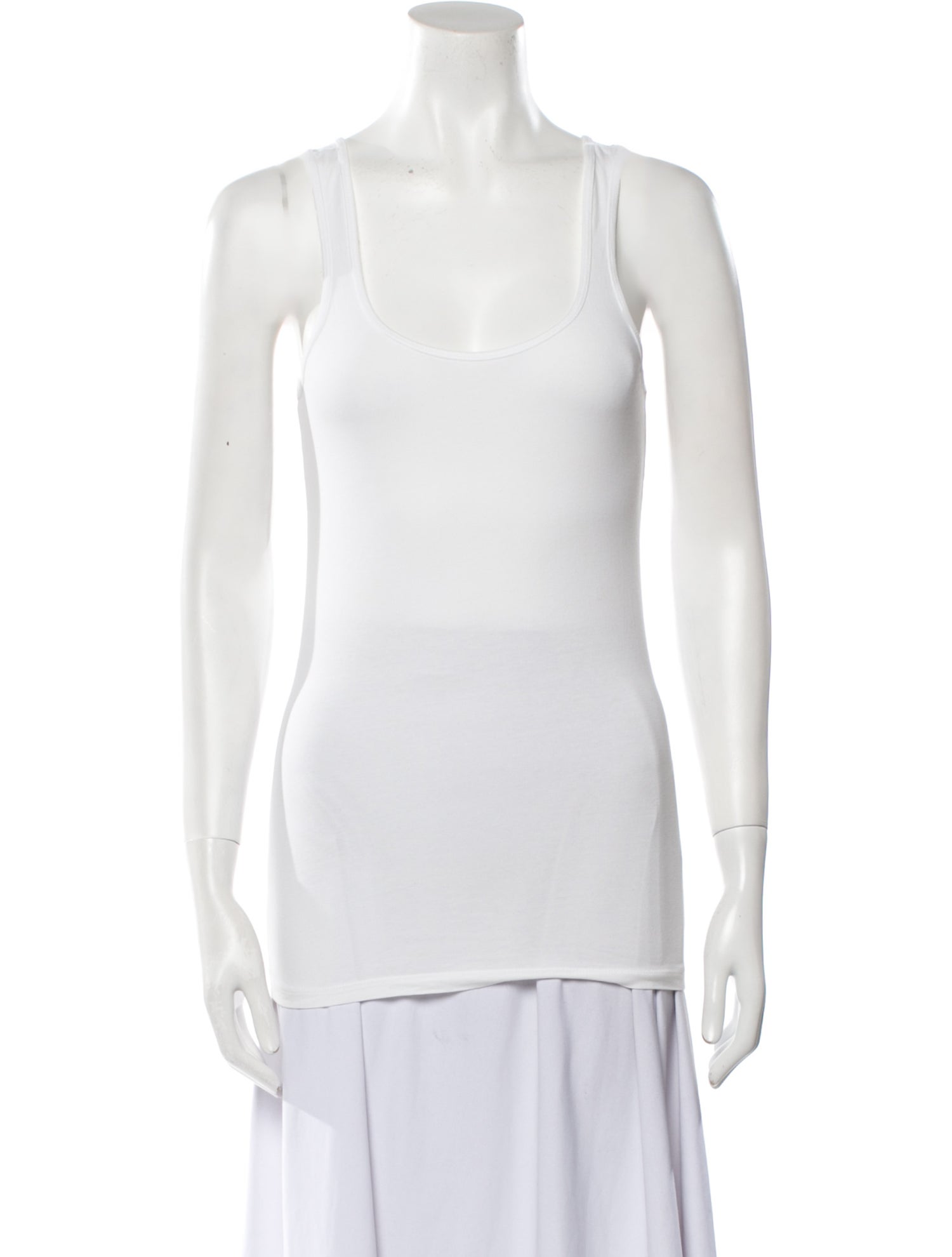James Perse Scoop Neck Sleeveless Top - White Tops, Clothing - WJP54156 ...