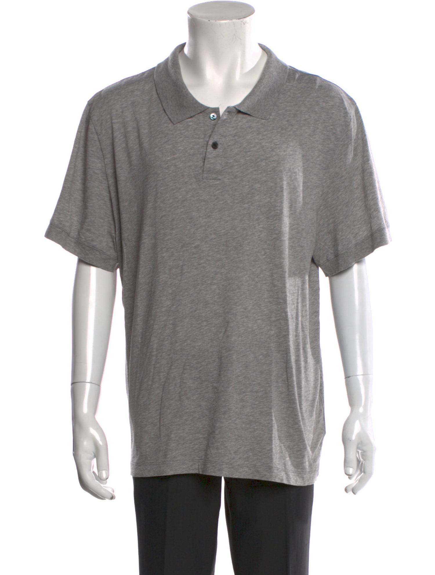 James Perse Collar Short Sleeve Polo Shirt - Grey Polos, Clothing ...