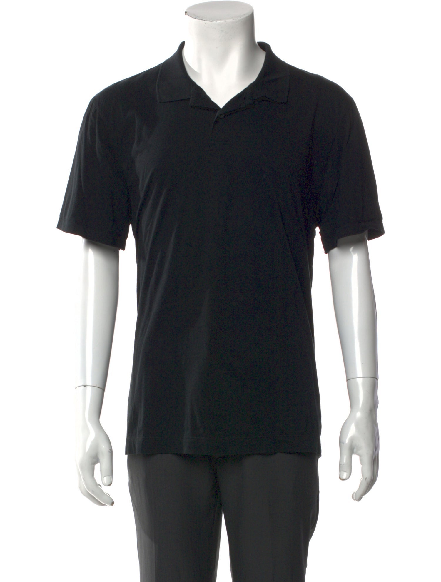 James Perse Collar Short Sleeve Polo Shirt - Black Polos, Clothing ...