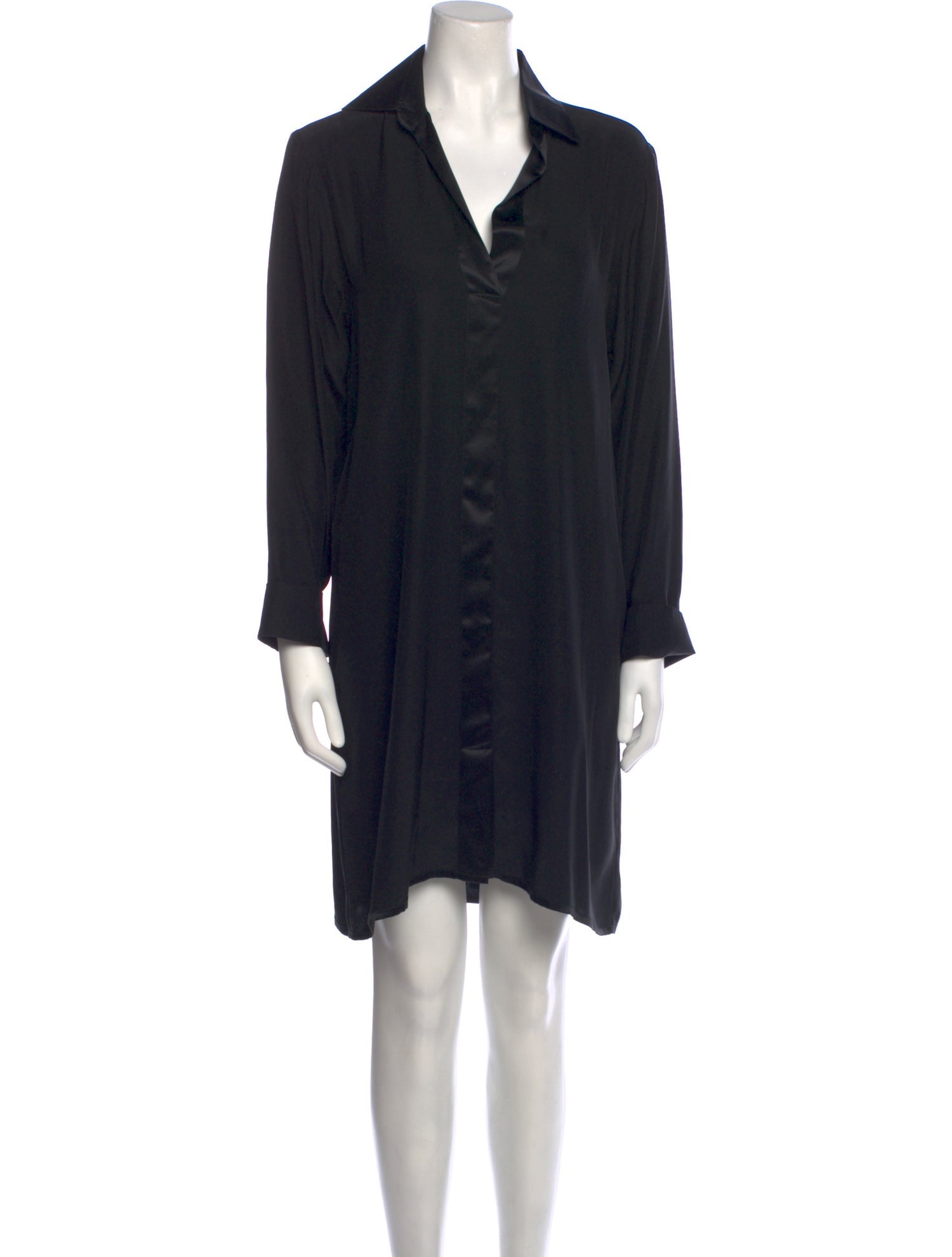 Jean Paul Knott Silk Knee-Length Dress - Black Dresses, Clothing ...