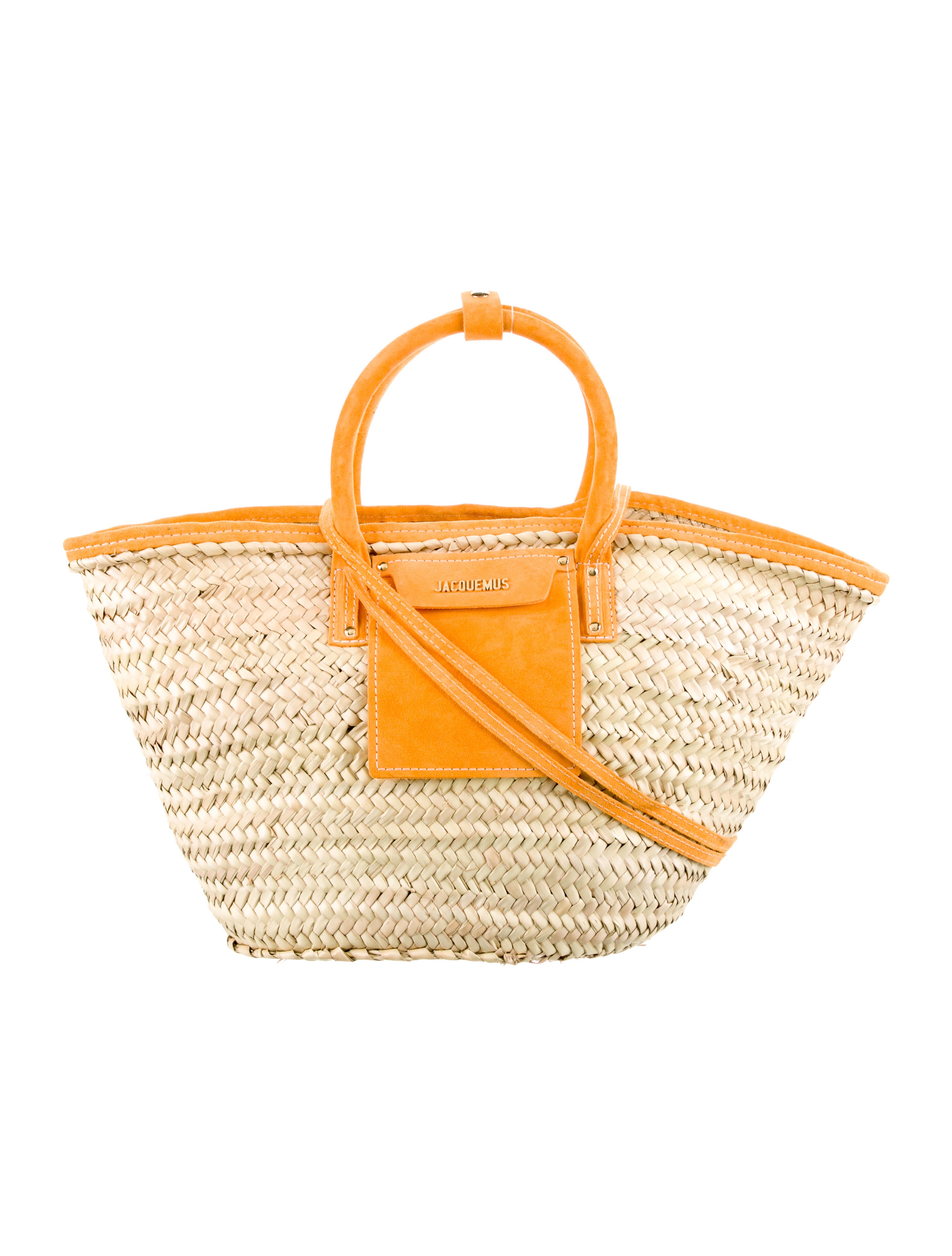 Jacquemus Raffia Suede Trimmed Tote - Neutrals Totes, Handbags ...